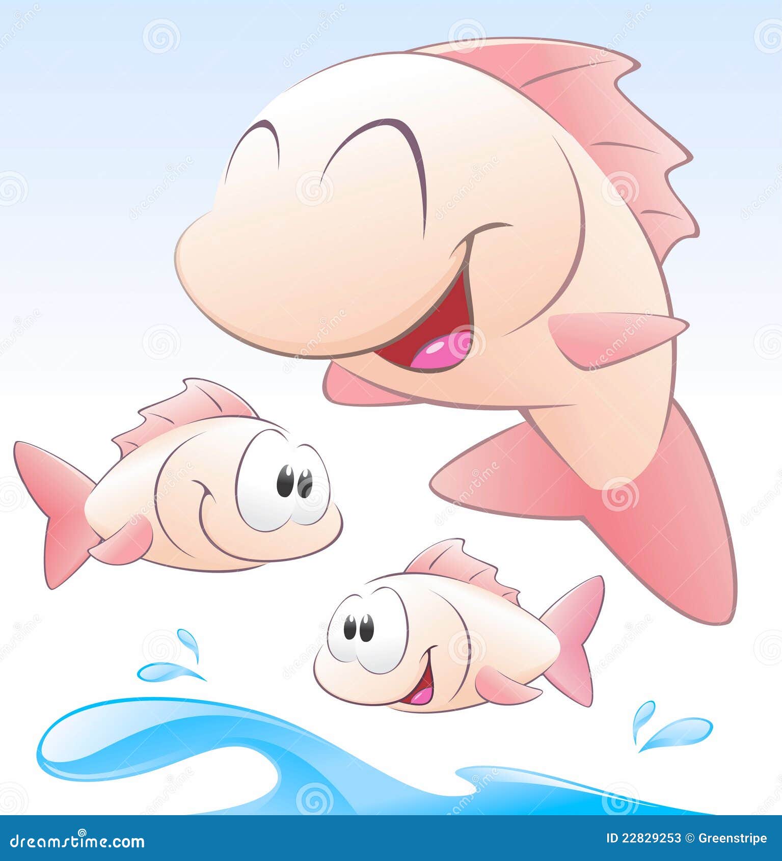 Set of Cute Cartoon Fishes stock vector. Illustration of funny - 22829253