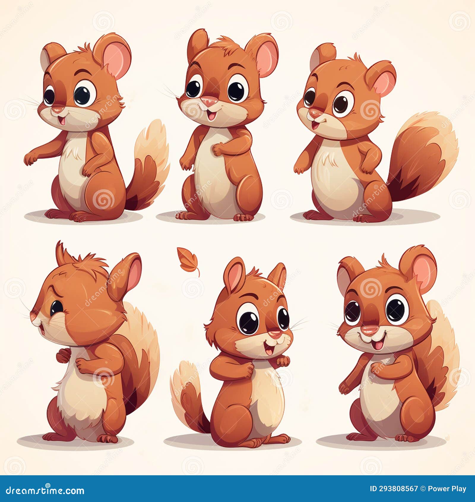 Cartoon Squirrels Animal Characters Group Vector Illustration ...