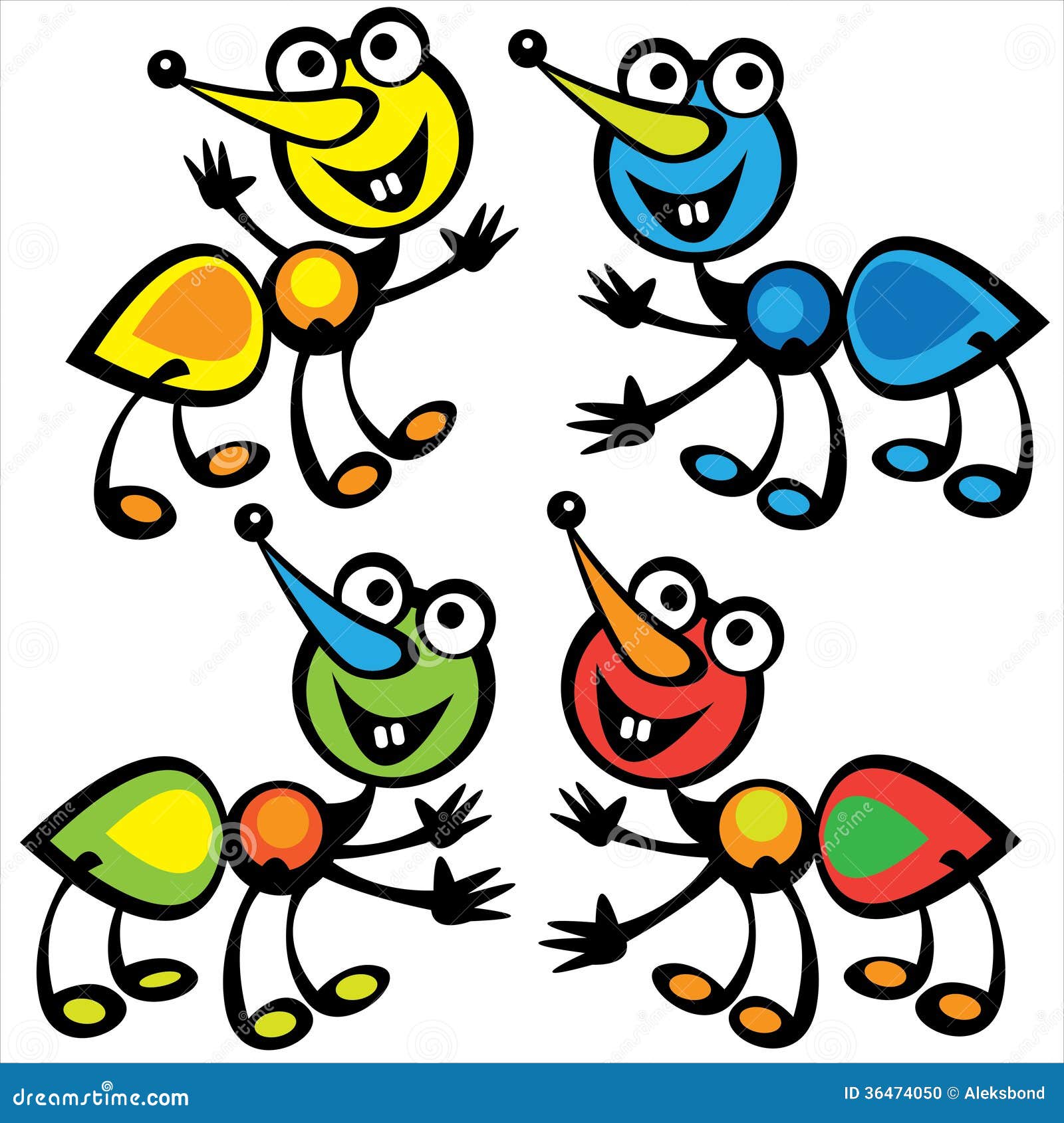 Red Ants Smiling Comic Strip Funny Face Royalty-Free Illustration ...