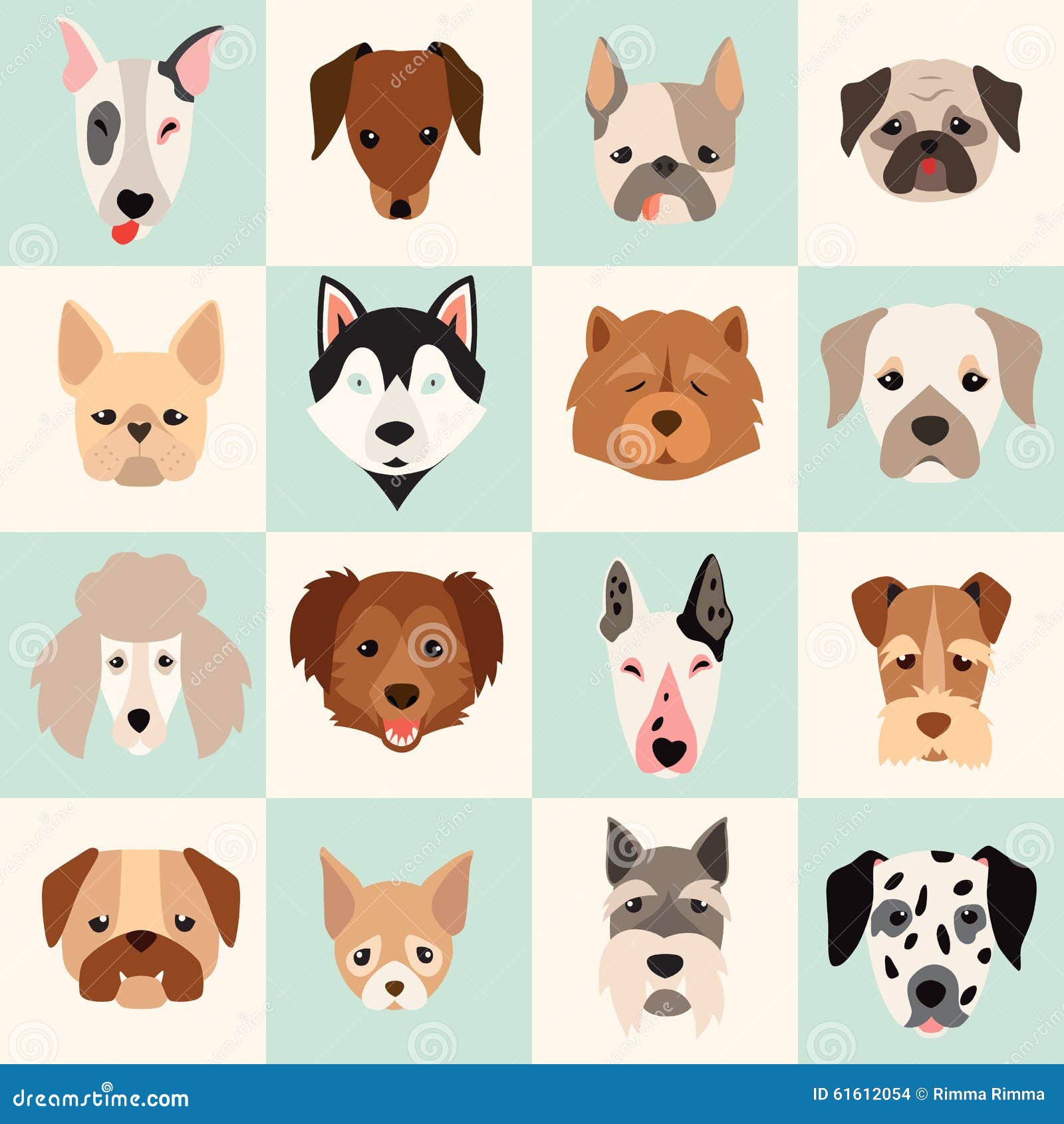 Dog Breeds Pattern Icons In Black Style. Big Collection Of Dog Breeds ...