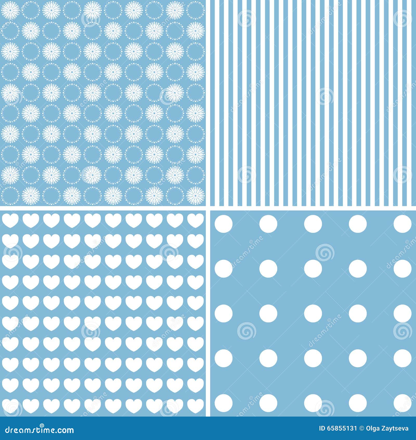 Set of Cute Patterns. Vector Illustration. Stock Illustration ...