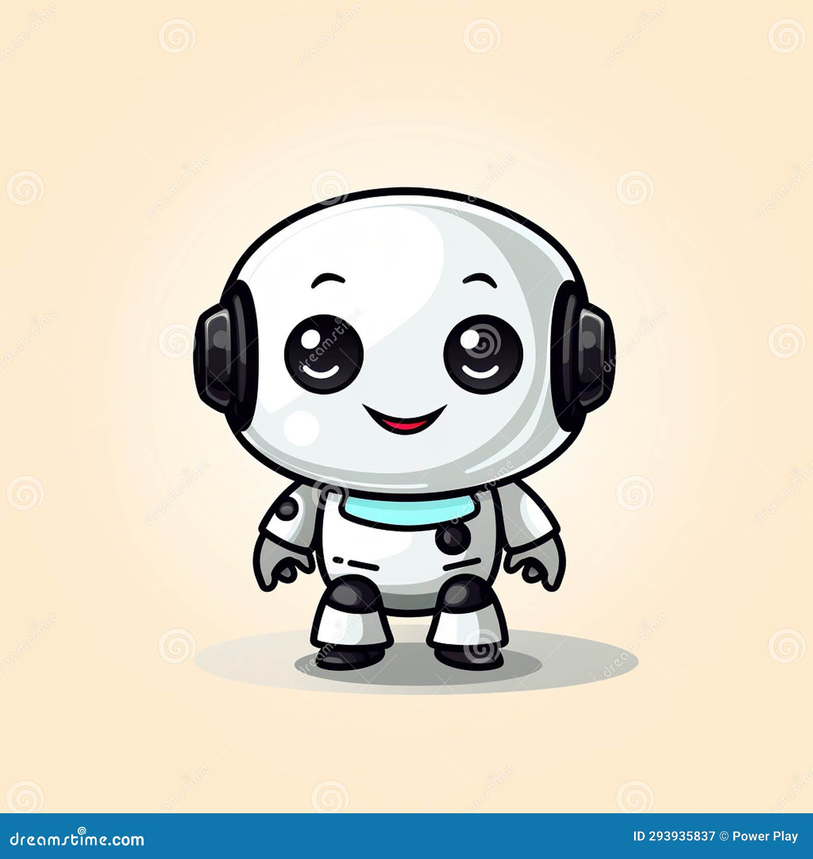 Set of Cute Robots with Different Emotions. Vector Illustration in ...