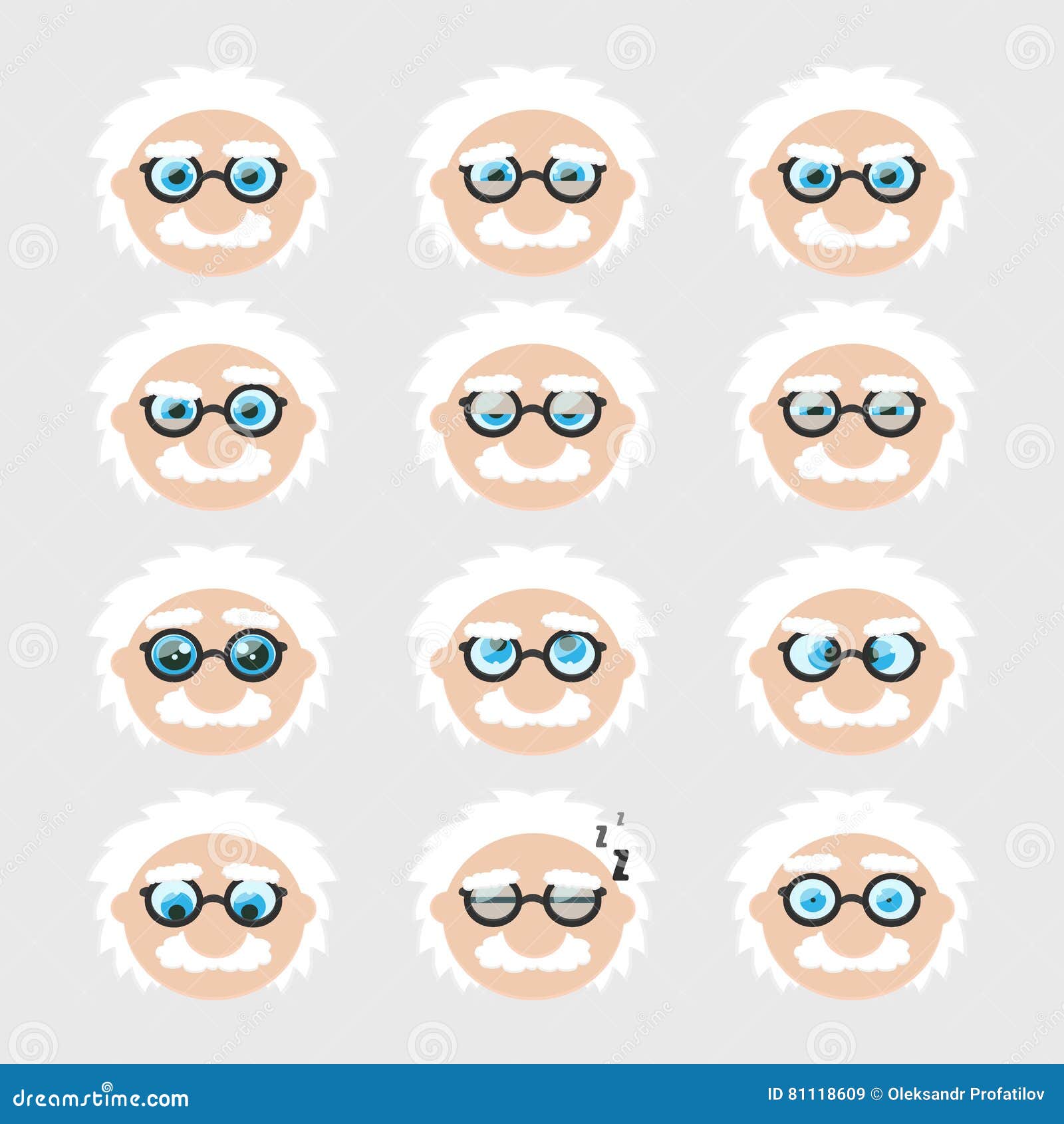 Set of Cute Scientist Emoticons. Stock Vector - Illustration of ...