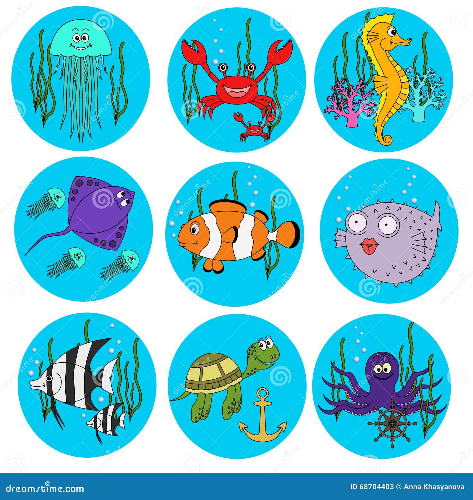 Cute Ocean Animal Clipart