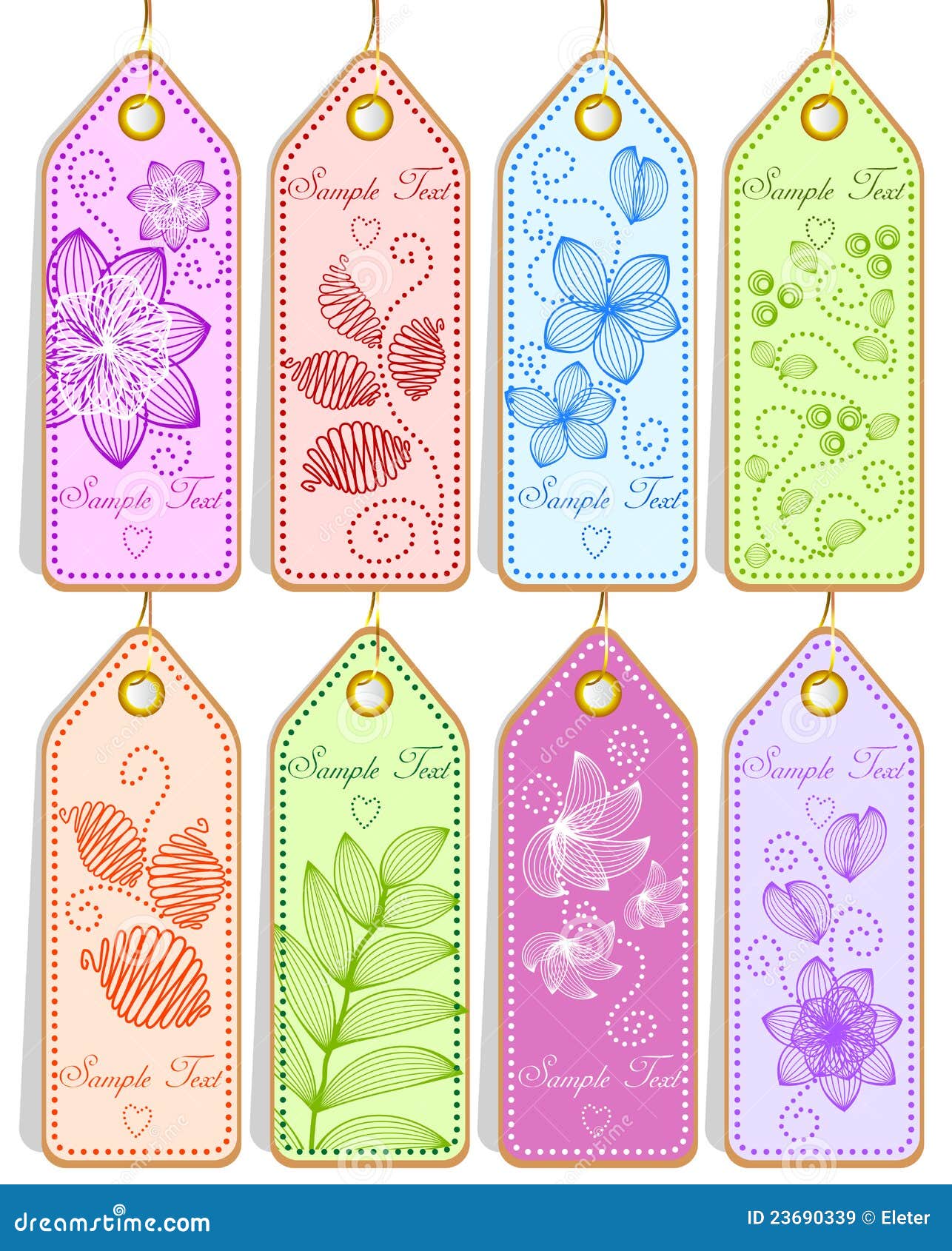 Set of cute tags stock vector. Illustration of retail - 23690339