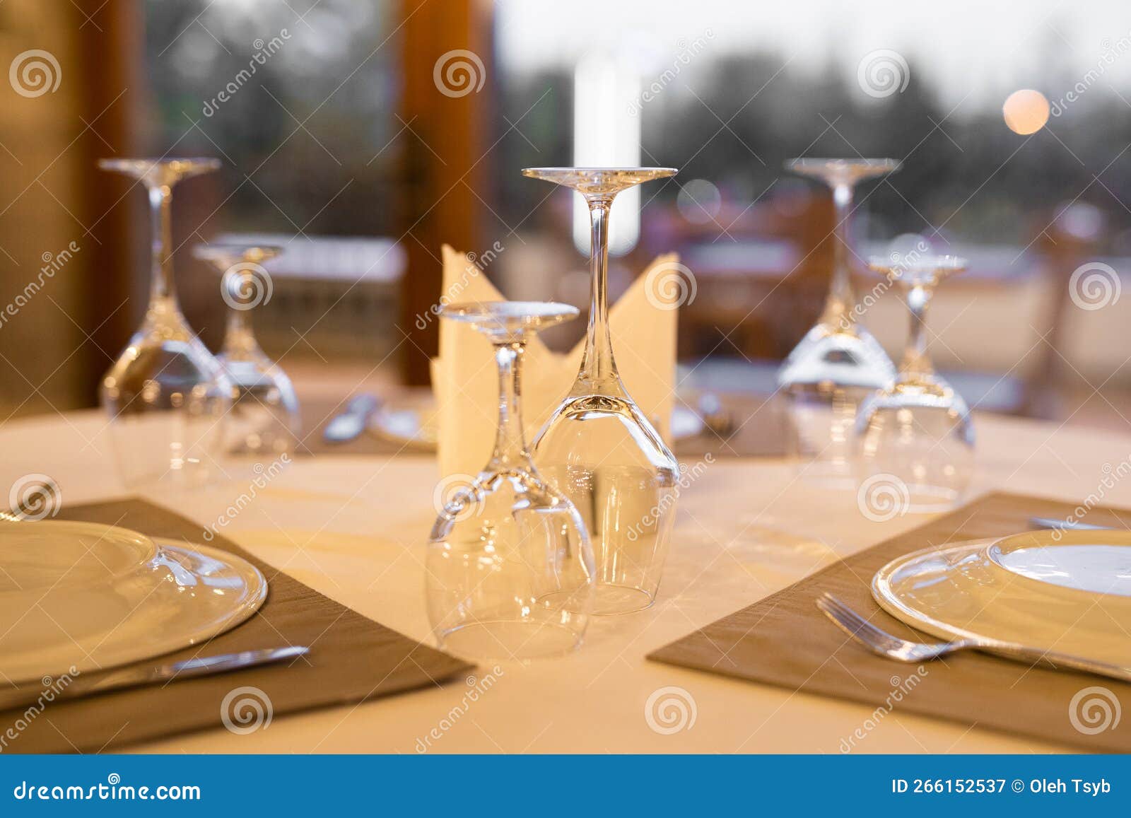 Set of Cutlery for Dinner at the Table Stock Image - Image of porcelain ...