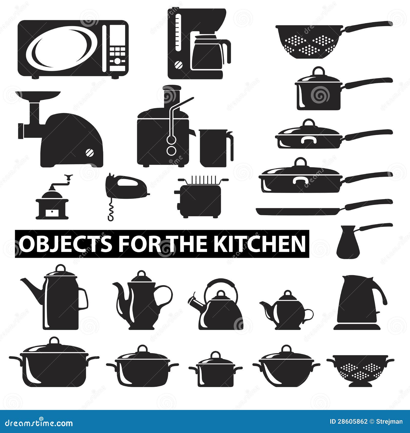Set of cutlery icons stock vector. Illustration of kitchenware - 28605862