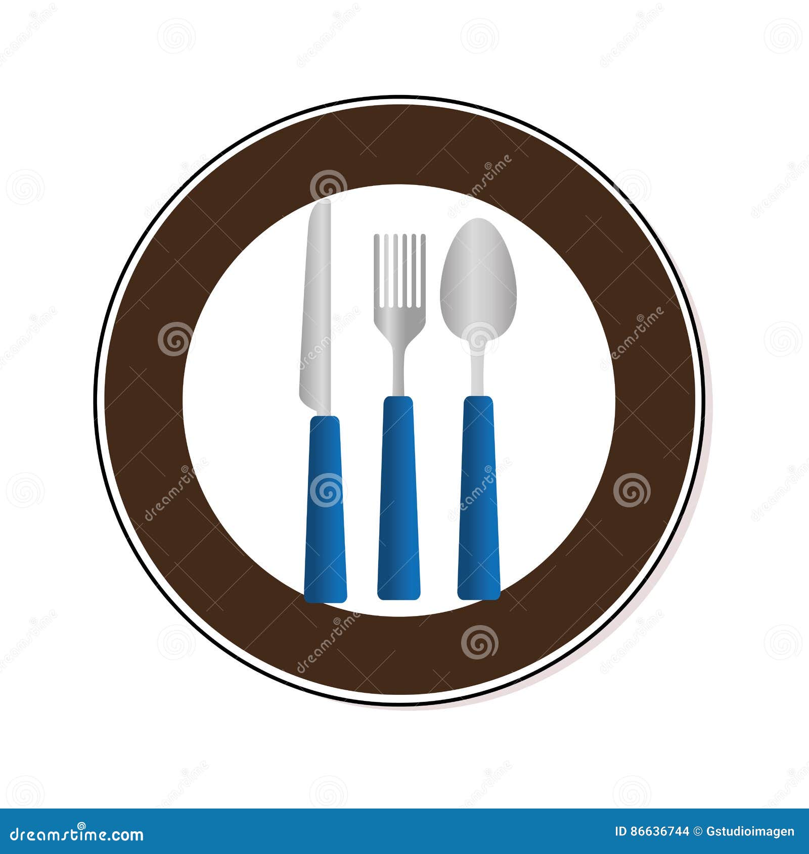 Set cutlery tools icons stock vector. Illustration of knife - 86636744