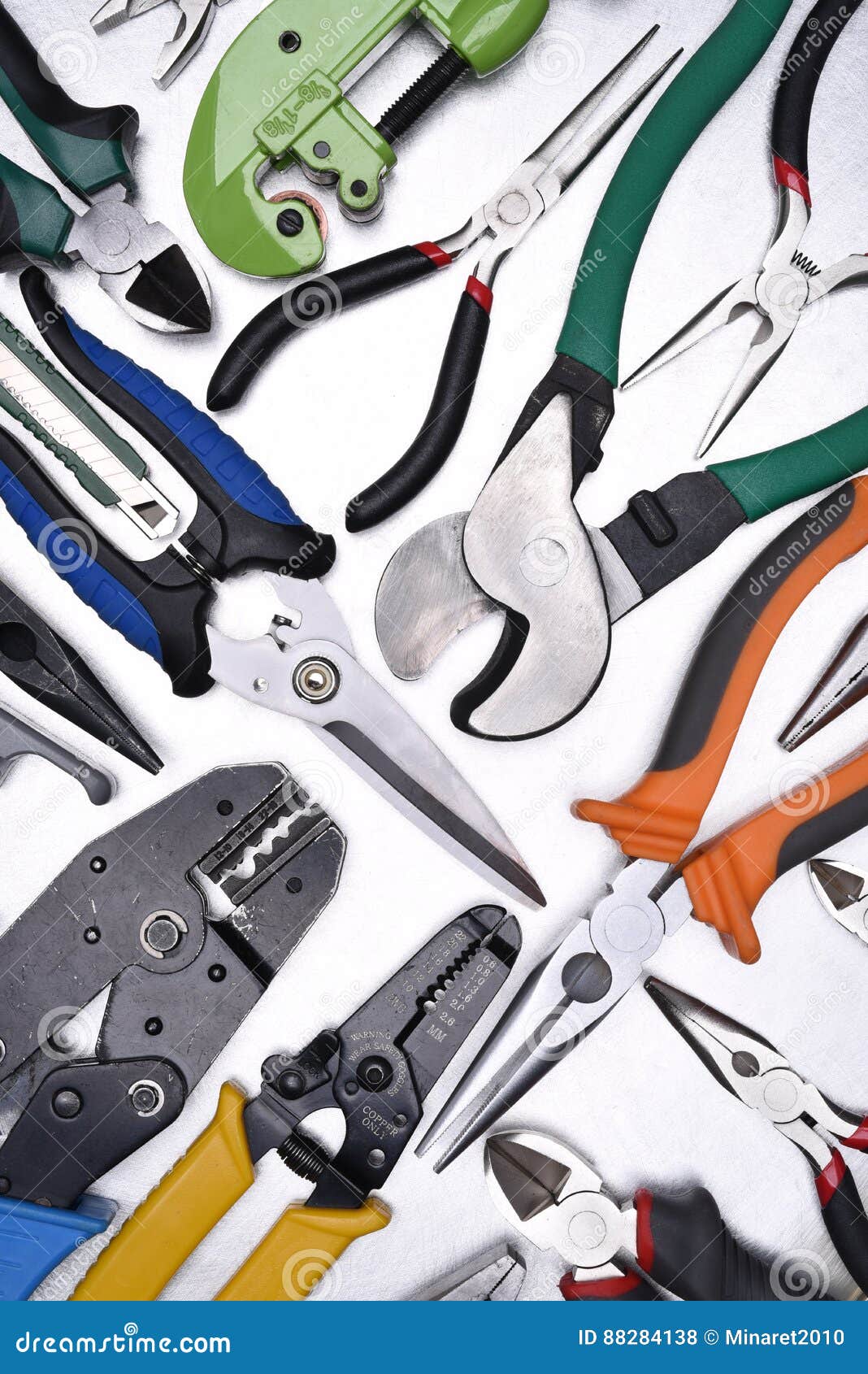 Set of cutter tools stock photo. Image of equipment, knife - 88284138