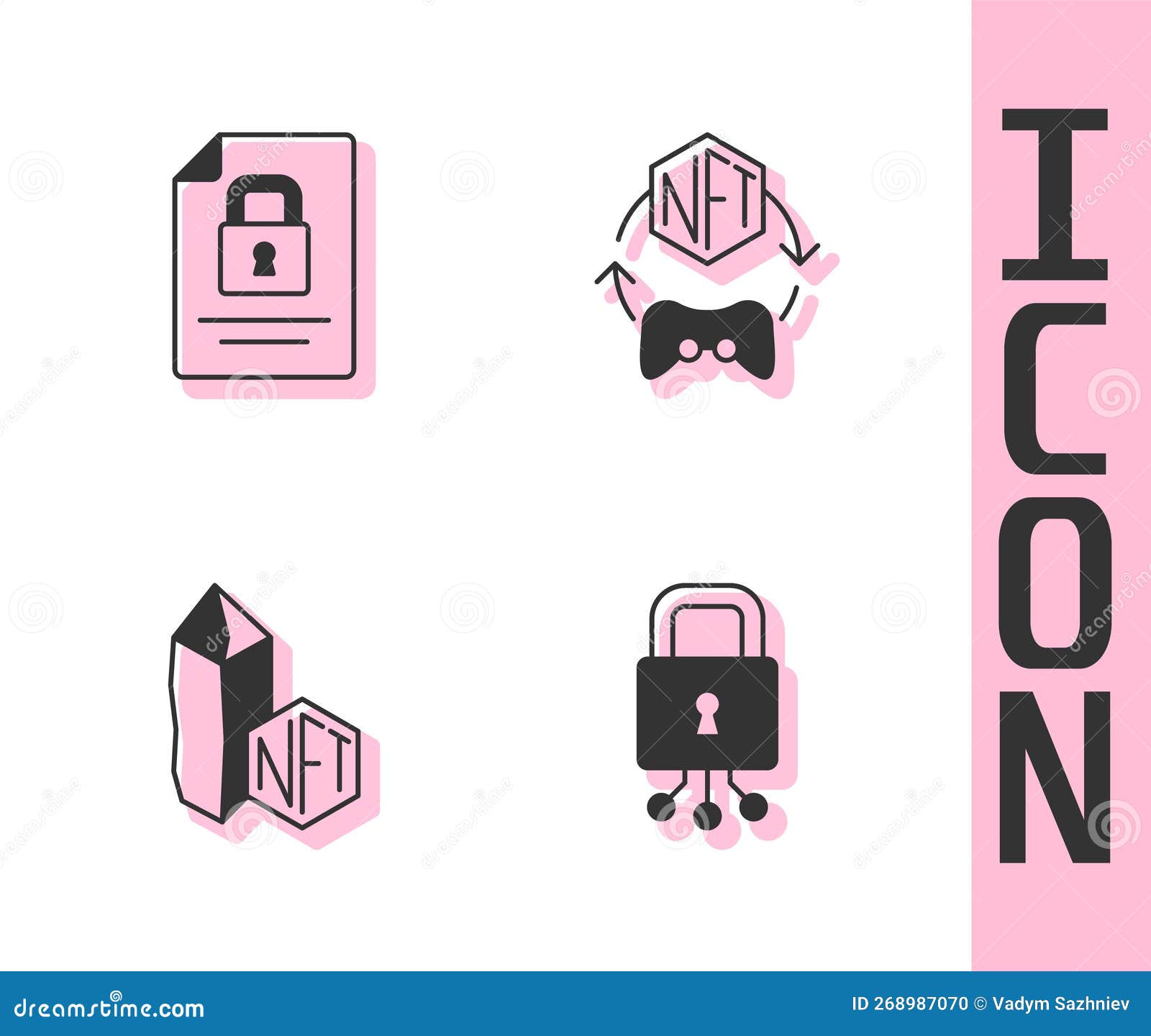 Set Cyber Security, Document and Lock, NFT Digital Crypto Art and Icon ... Set Cyber Security, Document and Lock, NFT Digital Crypto Art and Icon ...
