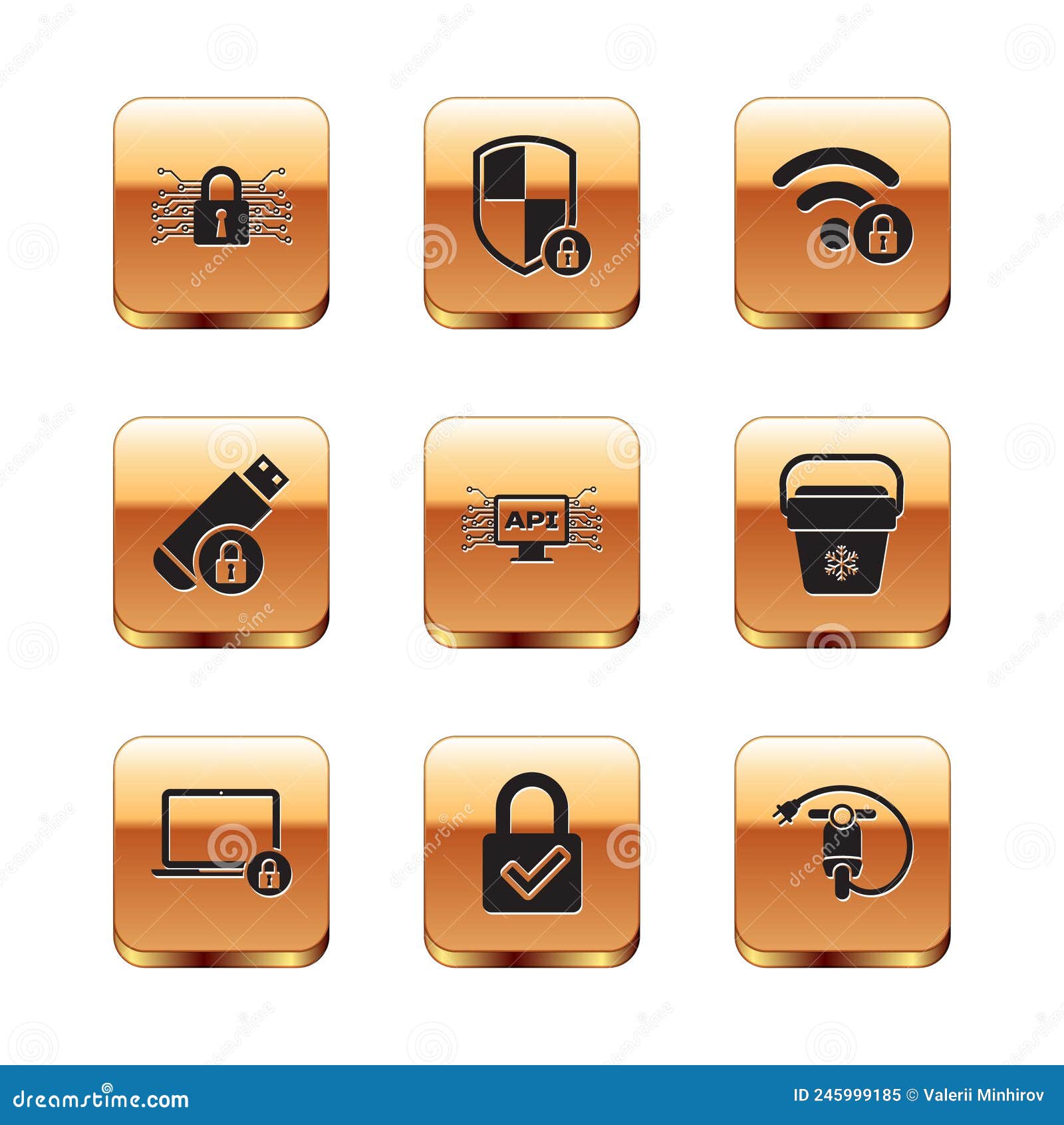 Set Cyber Security, Laptop and Lock, Lock Check Mark, Computer Api ... Set Cyber Security, Laptop and Lock, Lock Check Mark, Computer Api ...