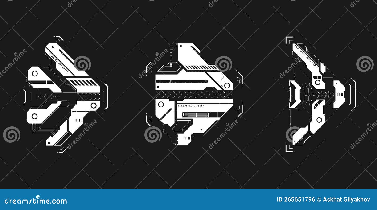 Set of Cyberpunk Arrows. Collection of Futuristic Interface Cyber ...