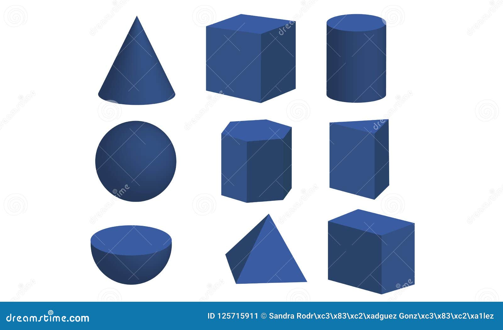 Hemisphere Basic Geometric 3d Shape Vector Illustration, Half Sphere ...