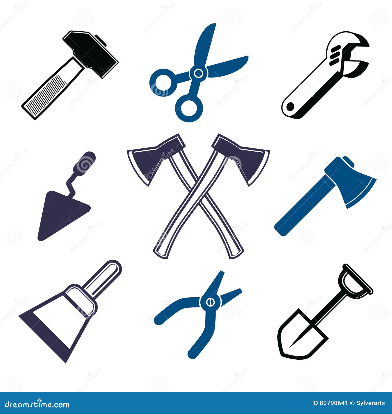 Set of 3d Detailed Tools, Repair Theme Stylized Graphic E Stock ...