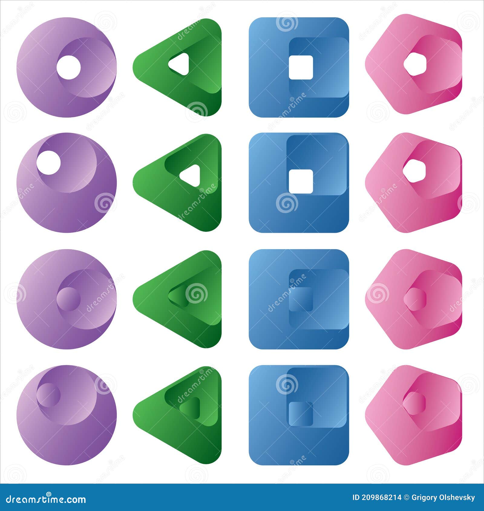 Set of 3d Multicolored Design Elements Stock Vector - Illustration of ...