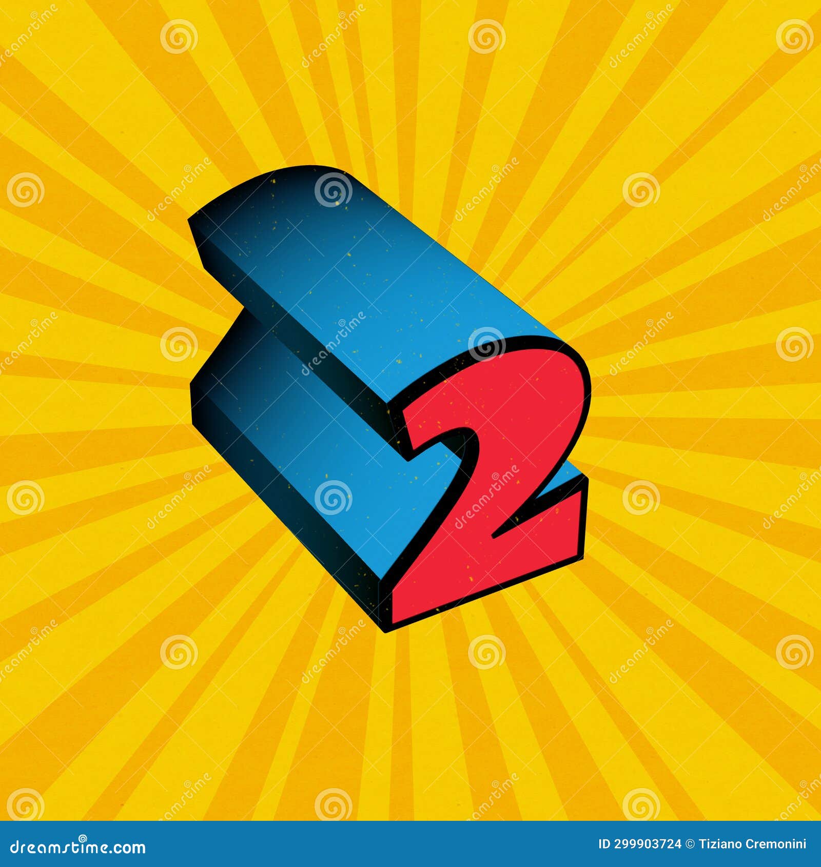 Set of 3d Numbers in Comic Style, 3d Rendering, Graphic Design and ...