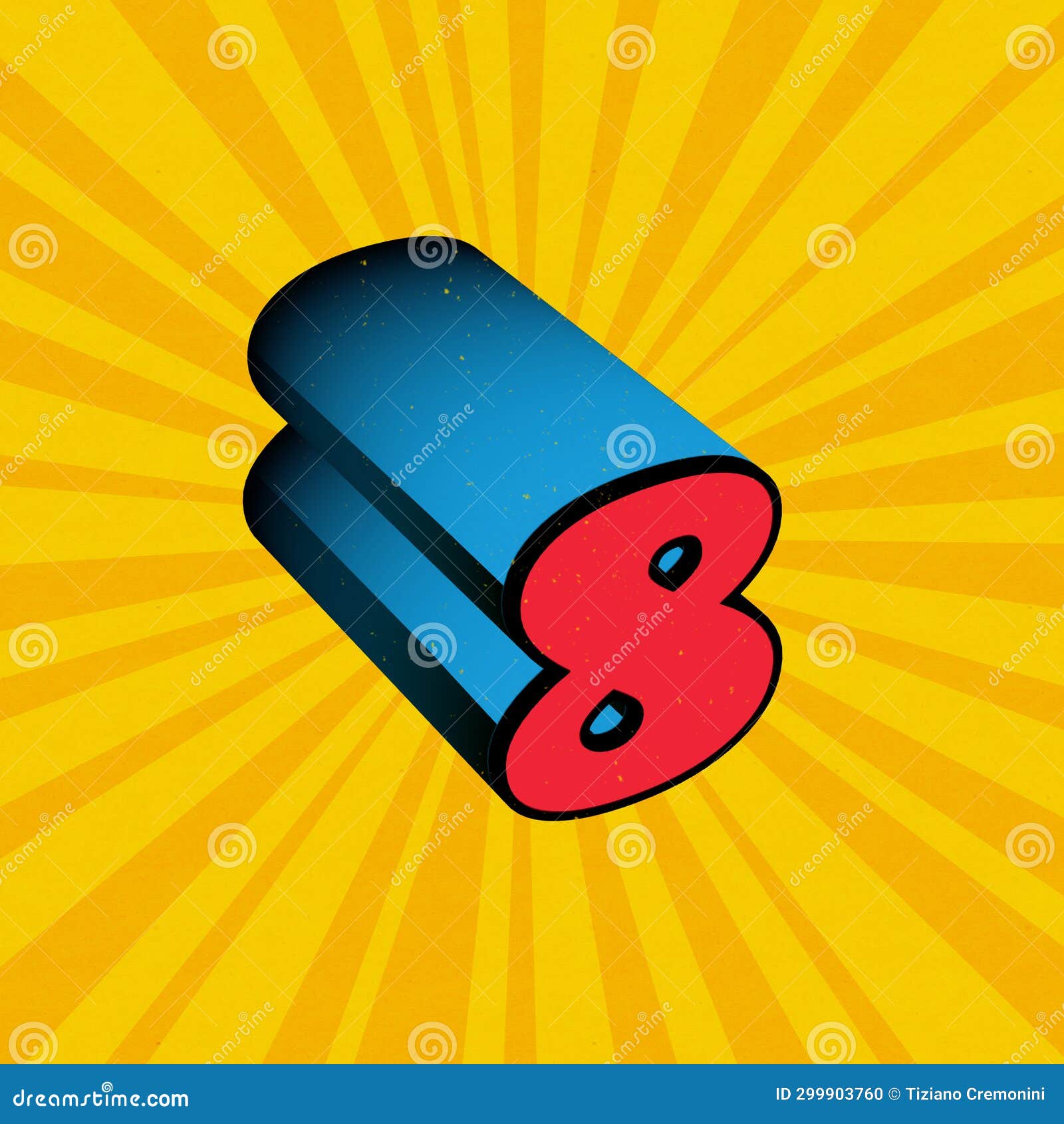 Set of 3d Numbers in Comic Style, 3d Rendering, Graphic Design and ...