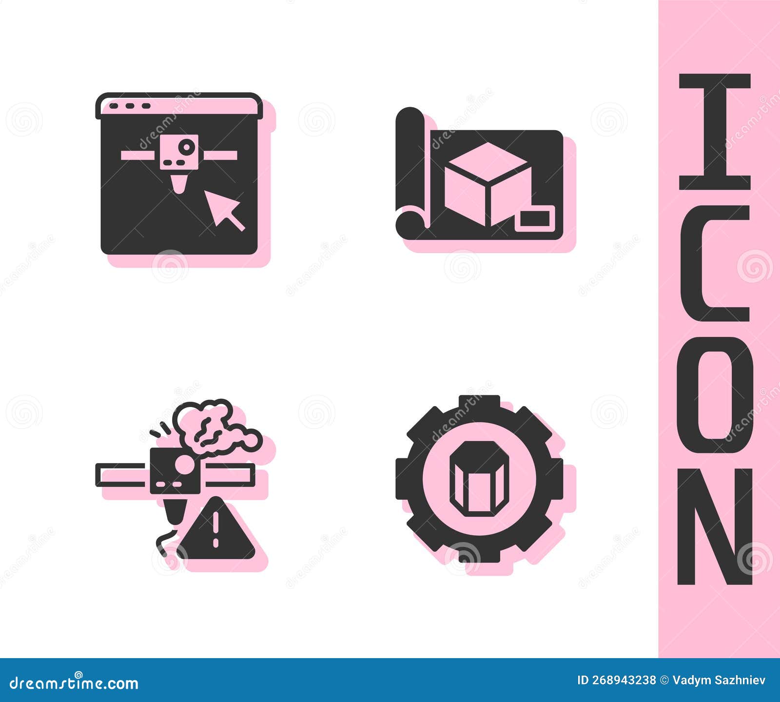 Set 3D Printer Setting, , Warning And Graphing Paper For Engineering ...