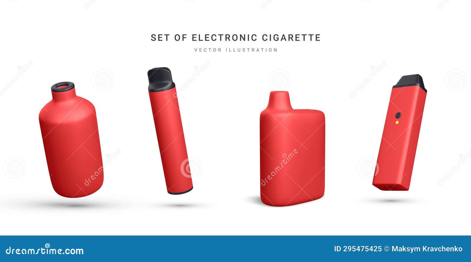 Realistic Vaping Illustration Cartoon Vector | CartoonDealer.com #100103103