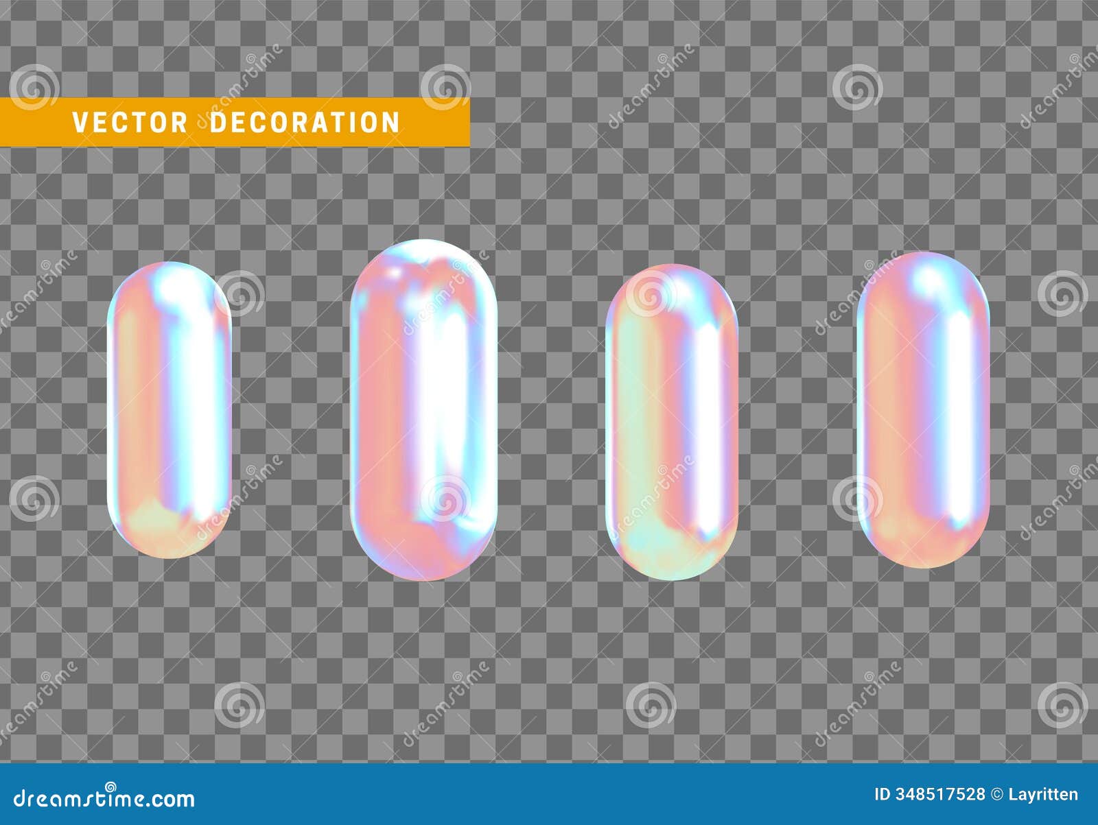 Set 3d Shape Isolated Capsule on Transparent Background Stock ...
