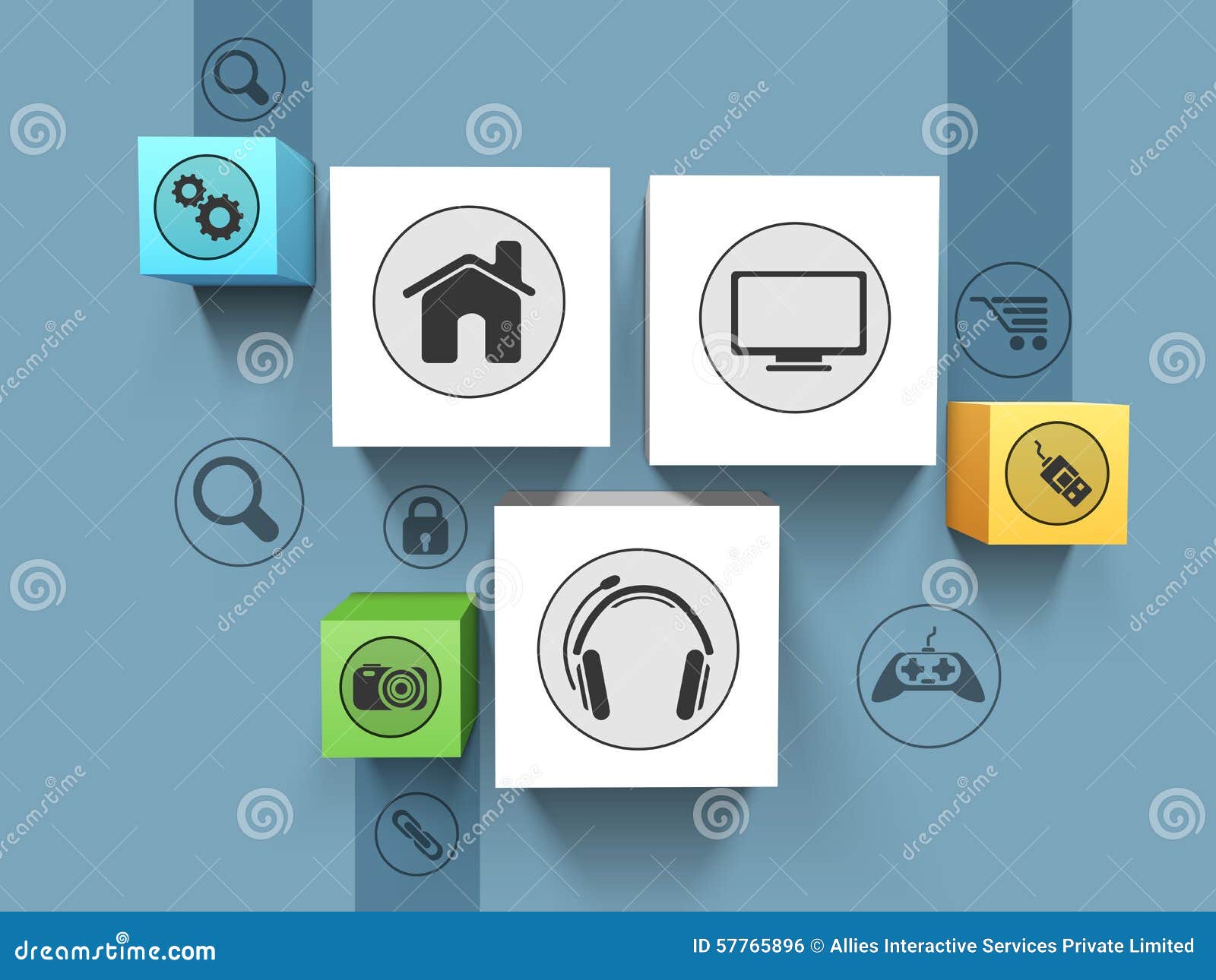 Set of 3D web icons. stock illustration. Illustration of conversation ...