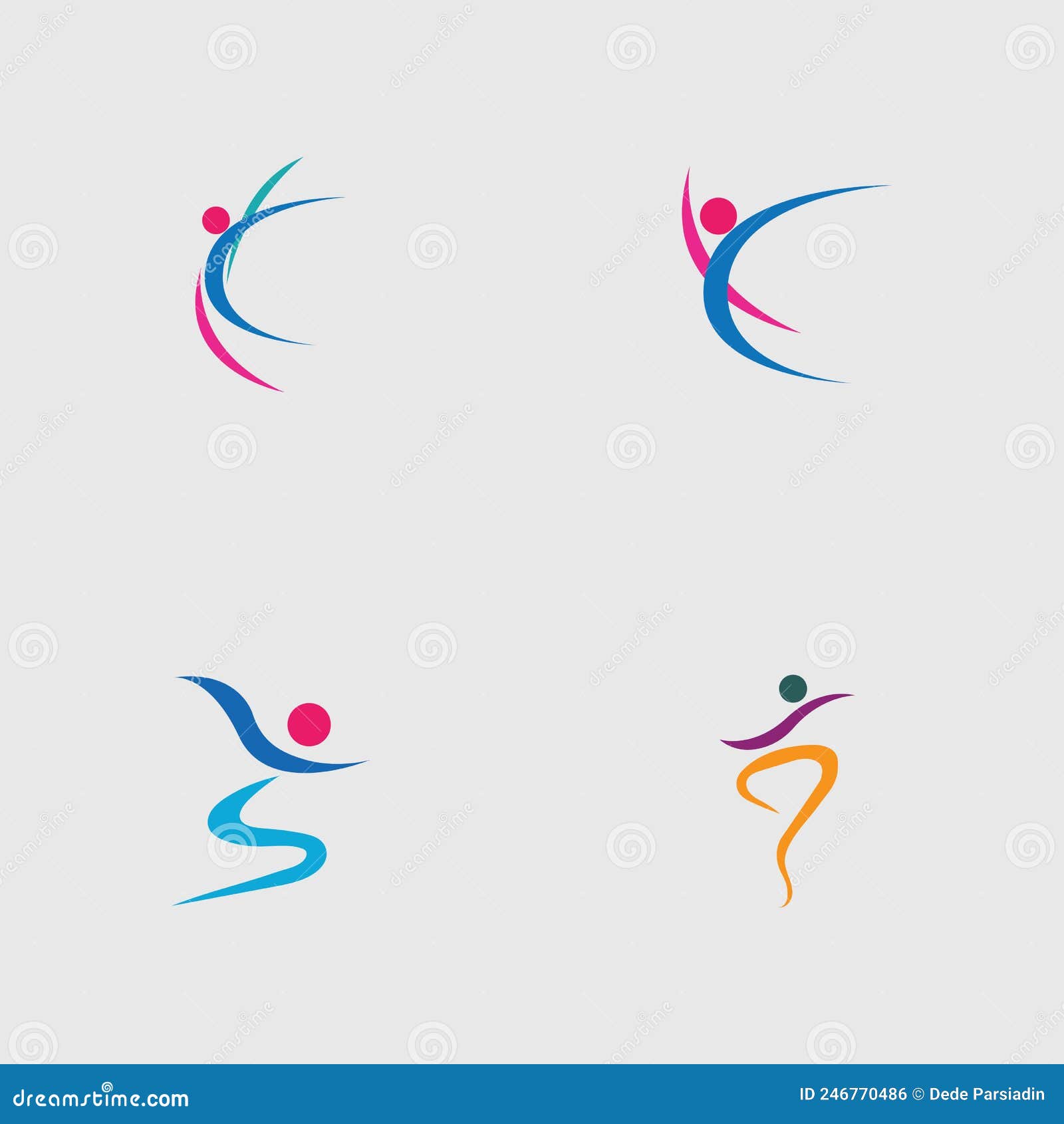 Dance Logo Vector Design Symbol Stock Vector - Illustration of trainer ...