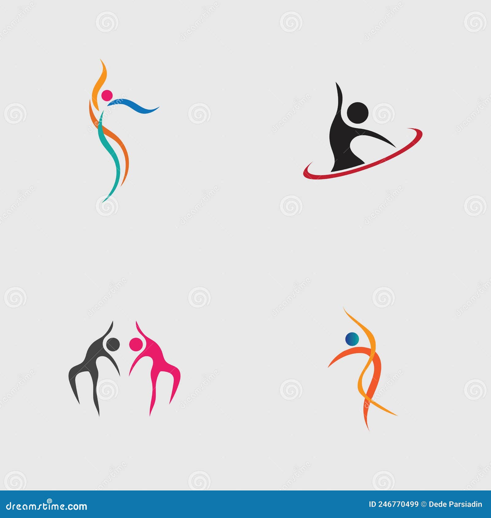Dance Logo Vector Design Symbol Stock Vector - Illustration of ...