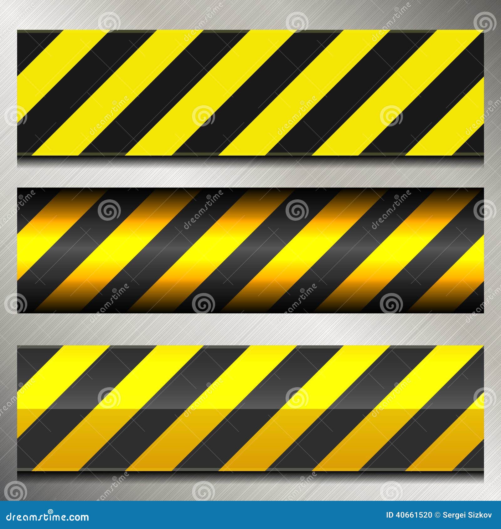 Warning Lines And Stop Sign On A White Background . Vector Illustration ...