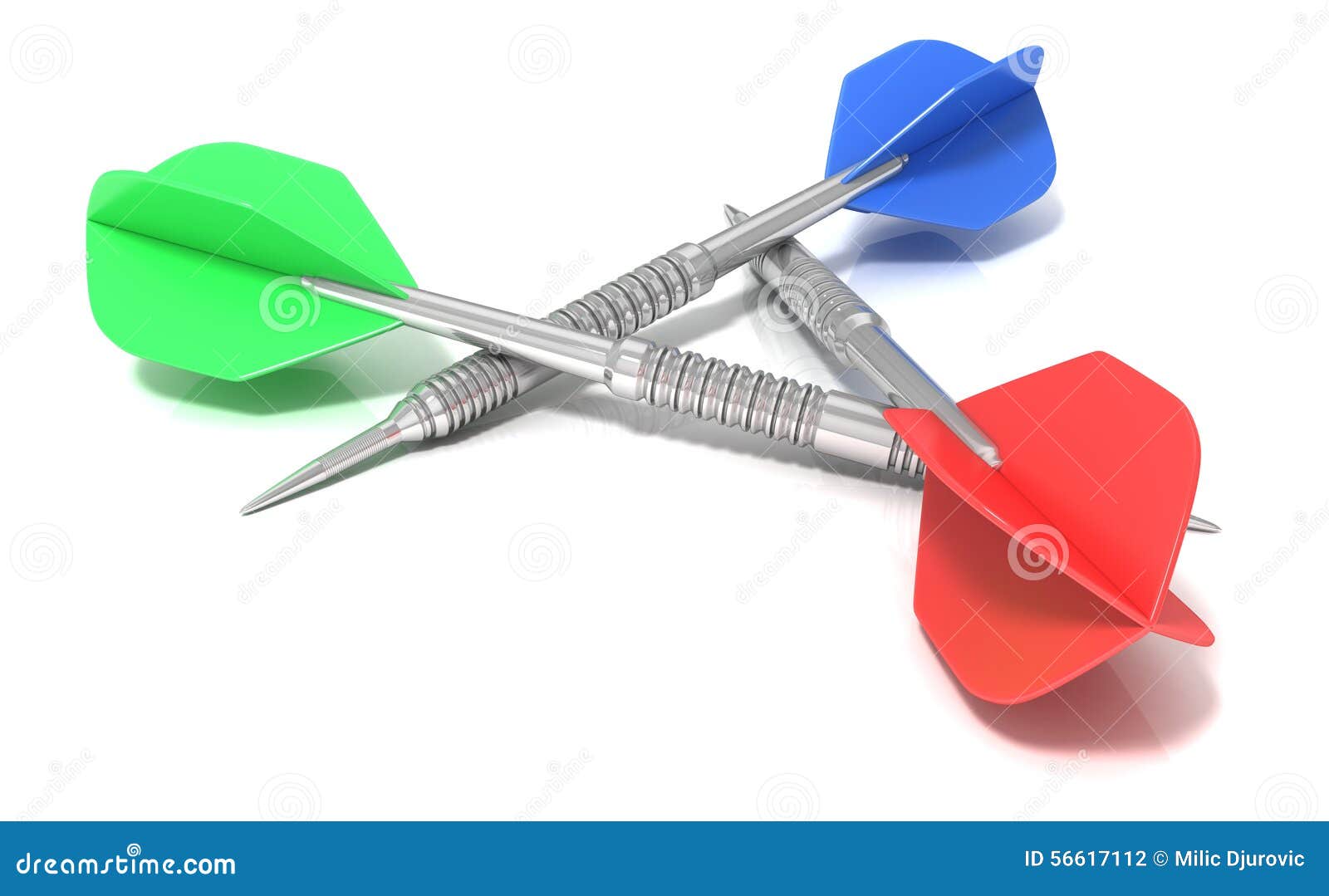 Set of Darts Arranged in Triangle. Side View Stock Photo - Image of ...