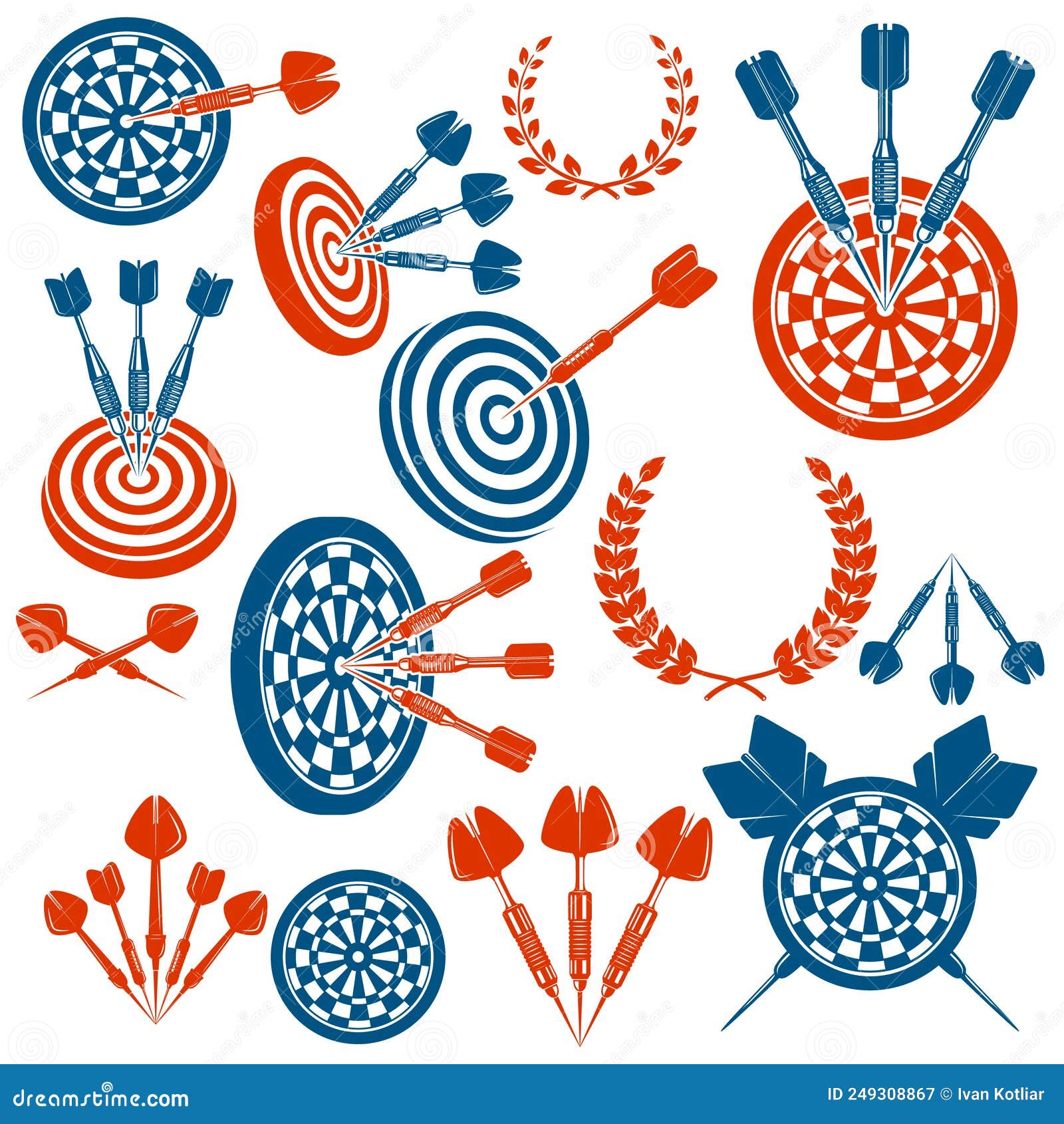 Set of Darts Design Elements. Design Element for Logo, Label, Sign ...
