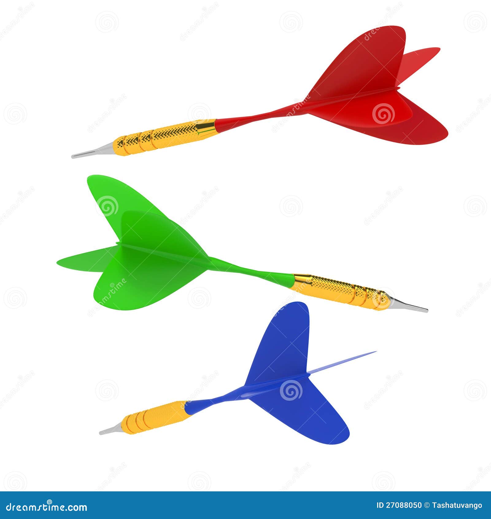 Set of Darts. Isolated on White. Stock Photo - Image of challenge ...