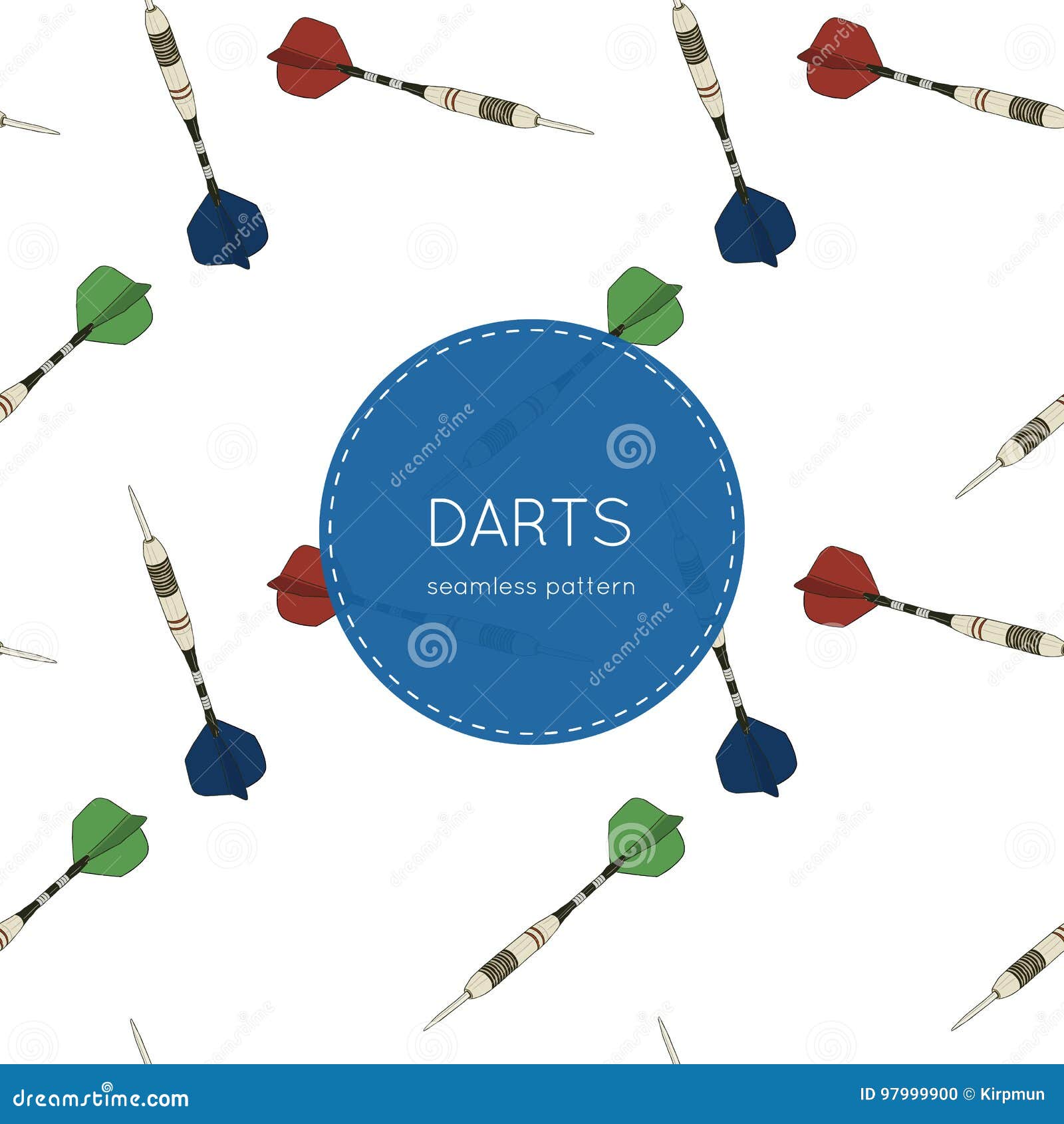 Set of Darts. Vector Illustration.seamless Pattern. Stock Vector ...