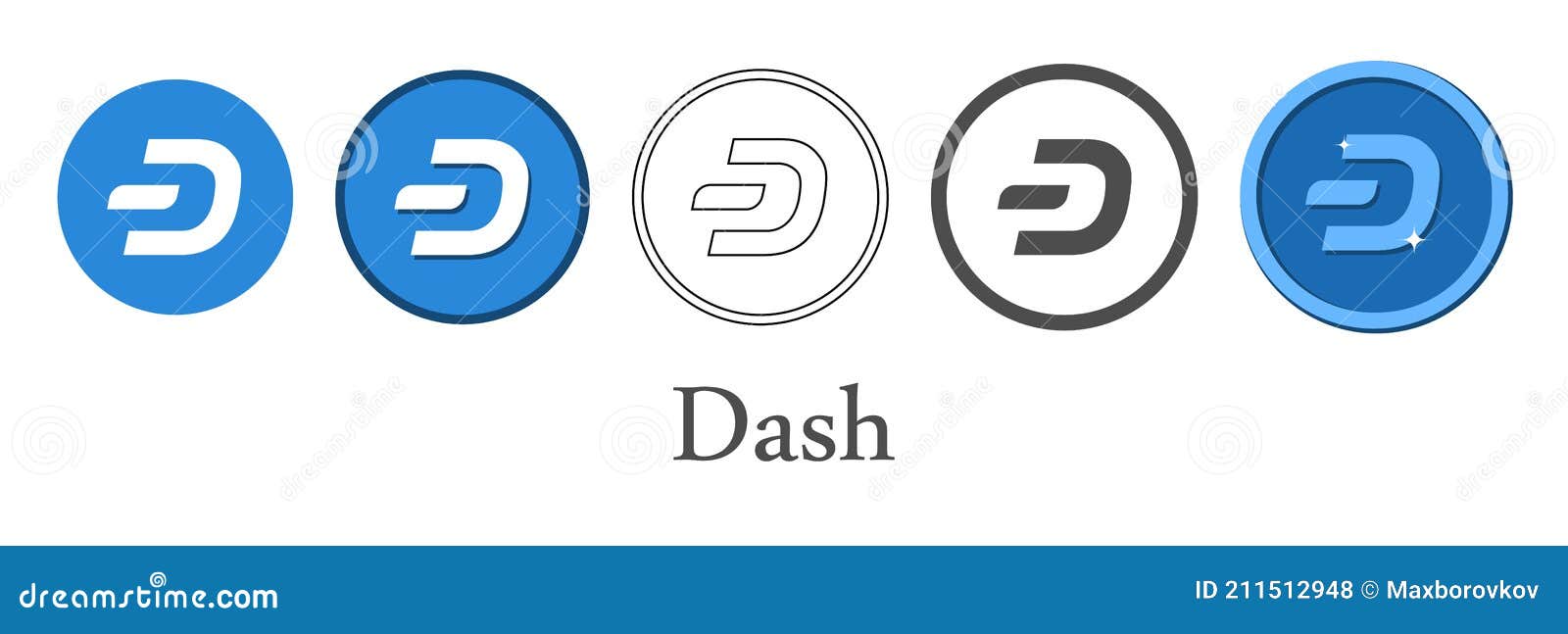 Dash. Crypto Currency. 3D Isometric Physical Coin. Digital Currency ...