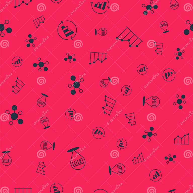 Set Data Analysis, Pie Chart Infographic, Mind Map and on Seamless ...