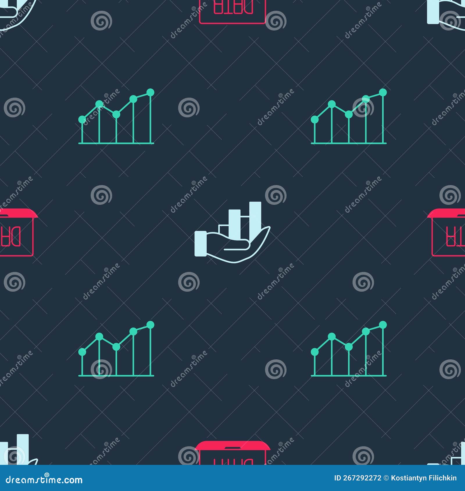 Set Data Analysis, Pie Chart Infographic and on Seamless Pattern ... Set Data Analysis, Pie Chart Infographic and on Seamless Pattern ...