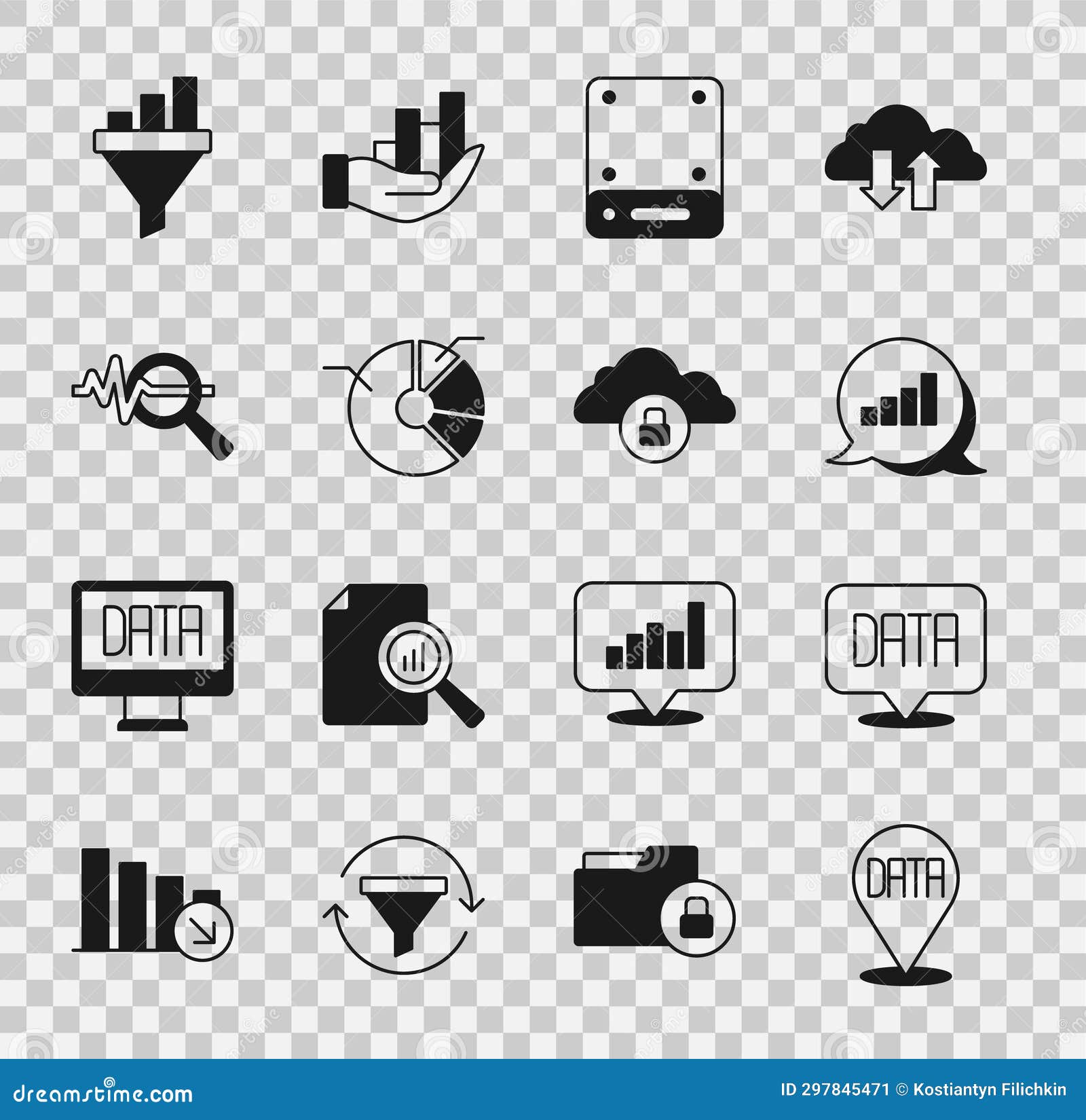 Set Data Analysis, Pie Chart Infographic, Server, Search Data, Sales ... Set Data Analysis, Pie Chart Infographic, Server, Search Data, Sales ...