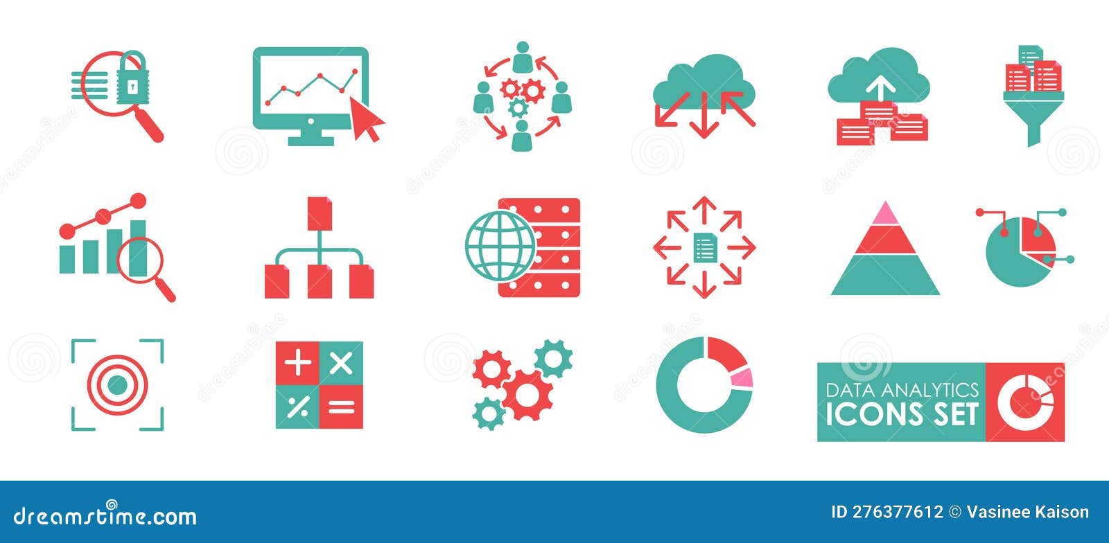 Set of Data Analytics Icons. Data Analytics Icon Set Stock Vector ...