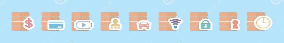 Set of Database Cartoon Icon Design Template with Various Models ...