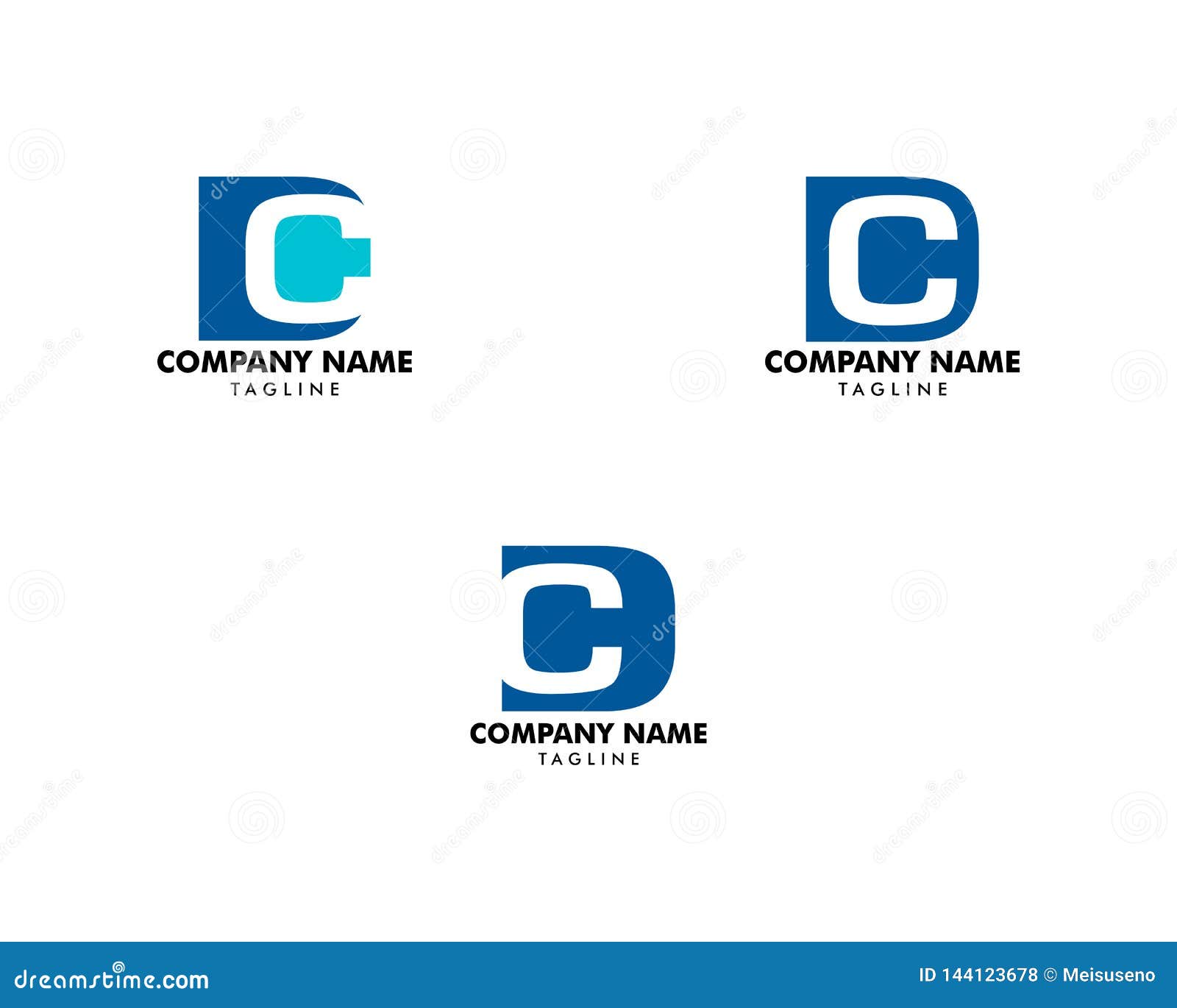 Set of DC Letter Logo Design Template Stock Vector - Illustration of ...
