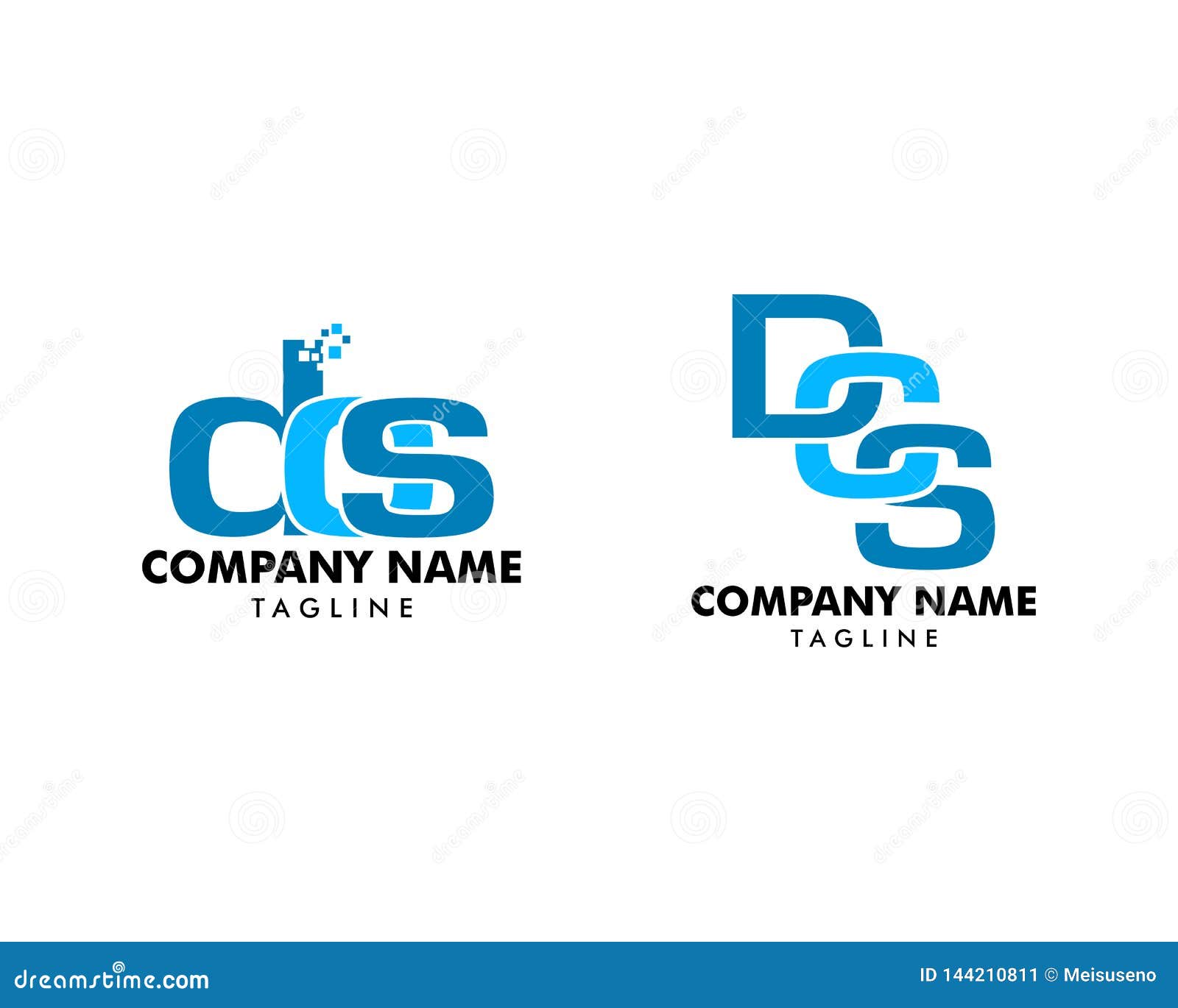 Set of DCS Letter Initial Logo Template Stock Vector - Illustration of ...