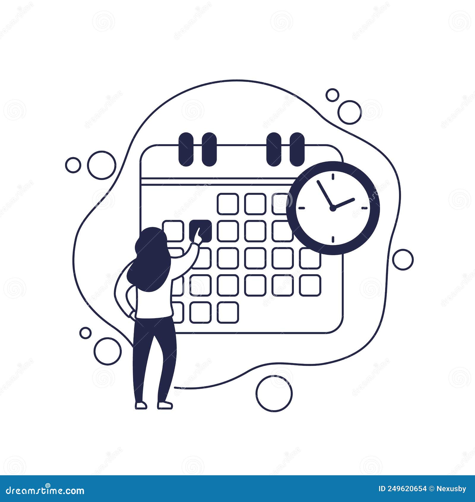 Set a Deadline, Time Management Vector Art Stock Vector - Illustration ...
