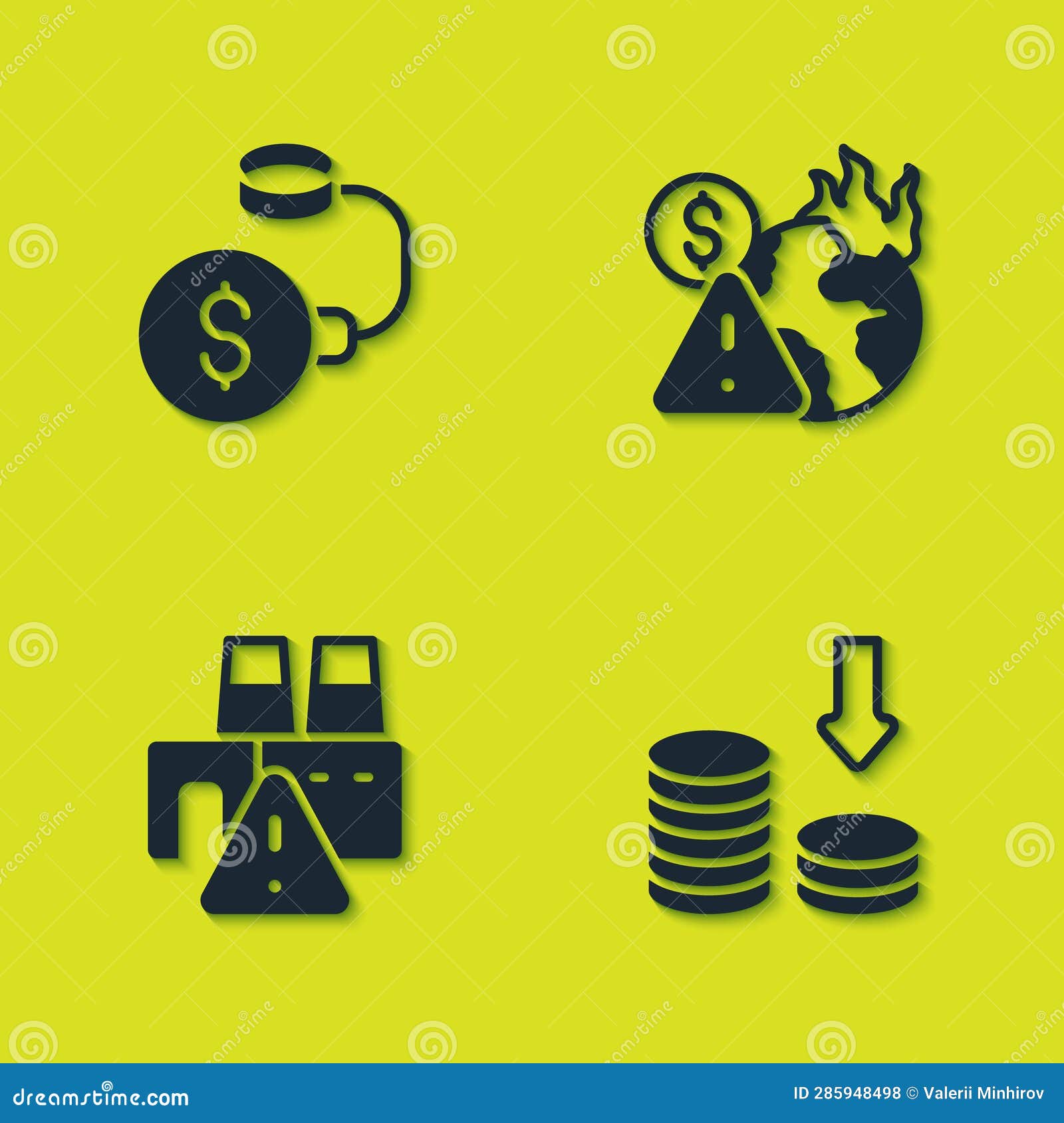 Set Debt Ball Chained To Coin, Dollar Rate Decrease, Shutdown of Factory and Global Economic ...