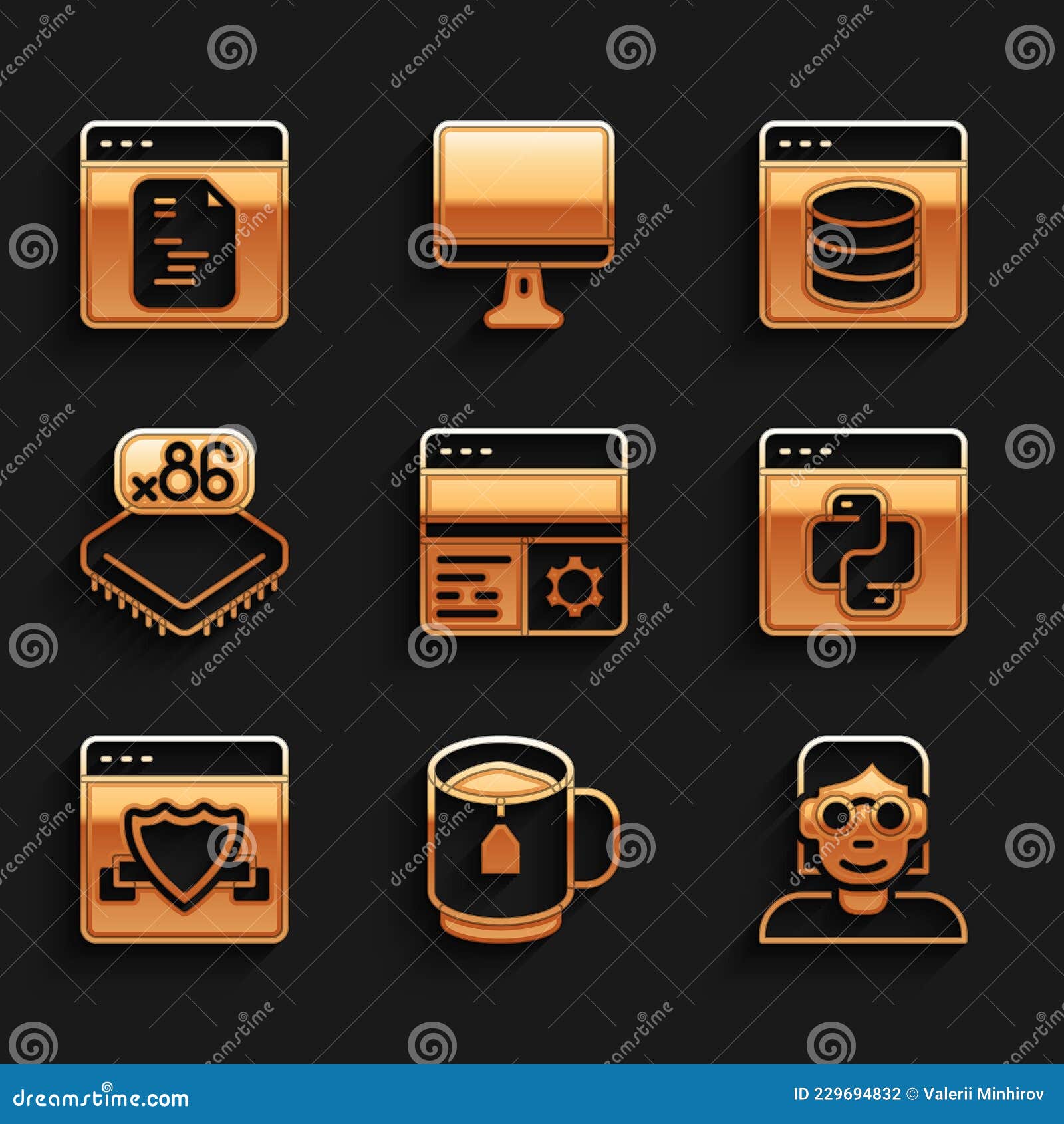 Set Debugging Cup Of Tea With Tea Bag Hacker Or Coder Python Programming Language Browser