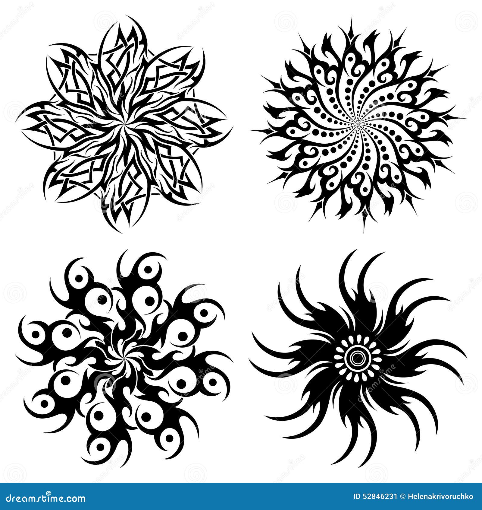 Set of Deco Small Circle stock vector. Illustration of ornate - 52846231