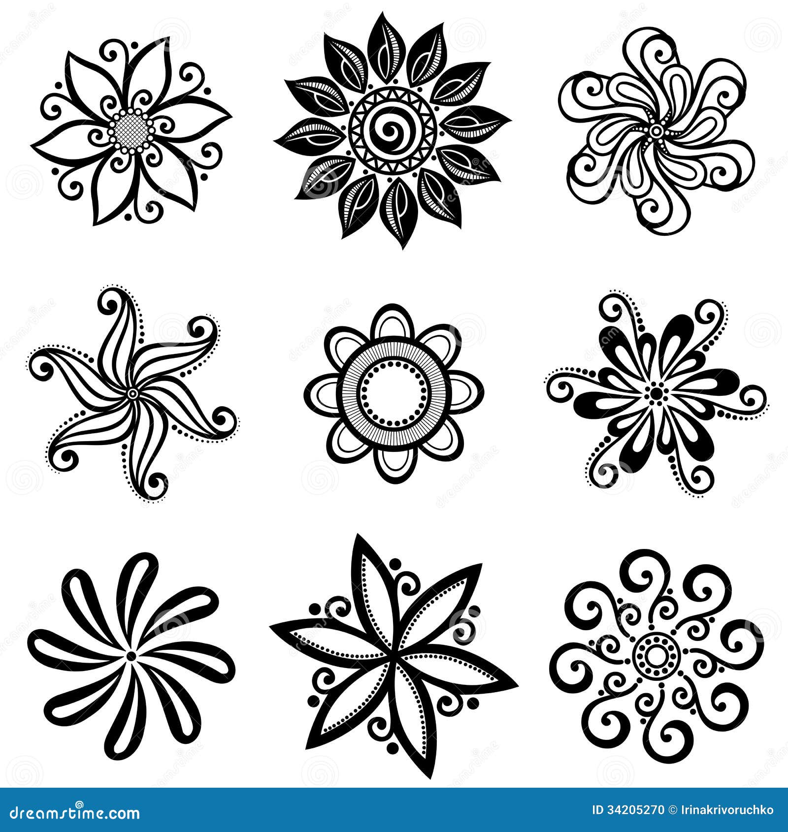 Set Deco Small Circles stock vector. Illustration of ornament - 34205270