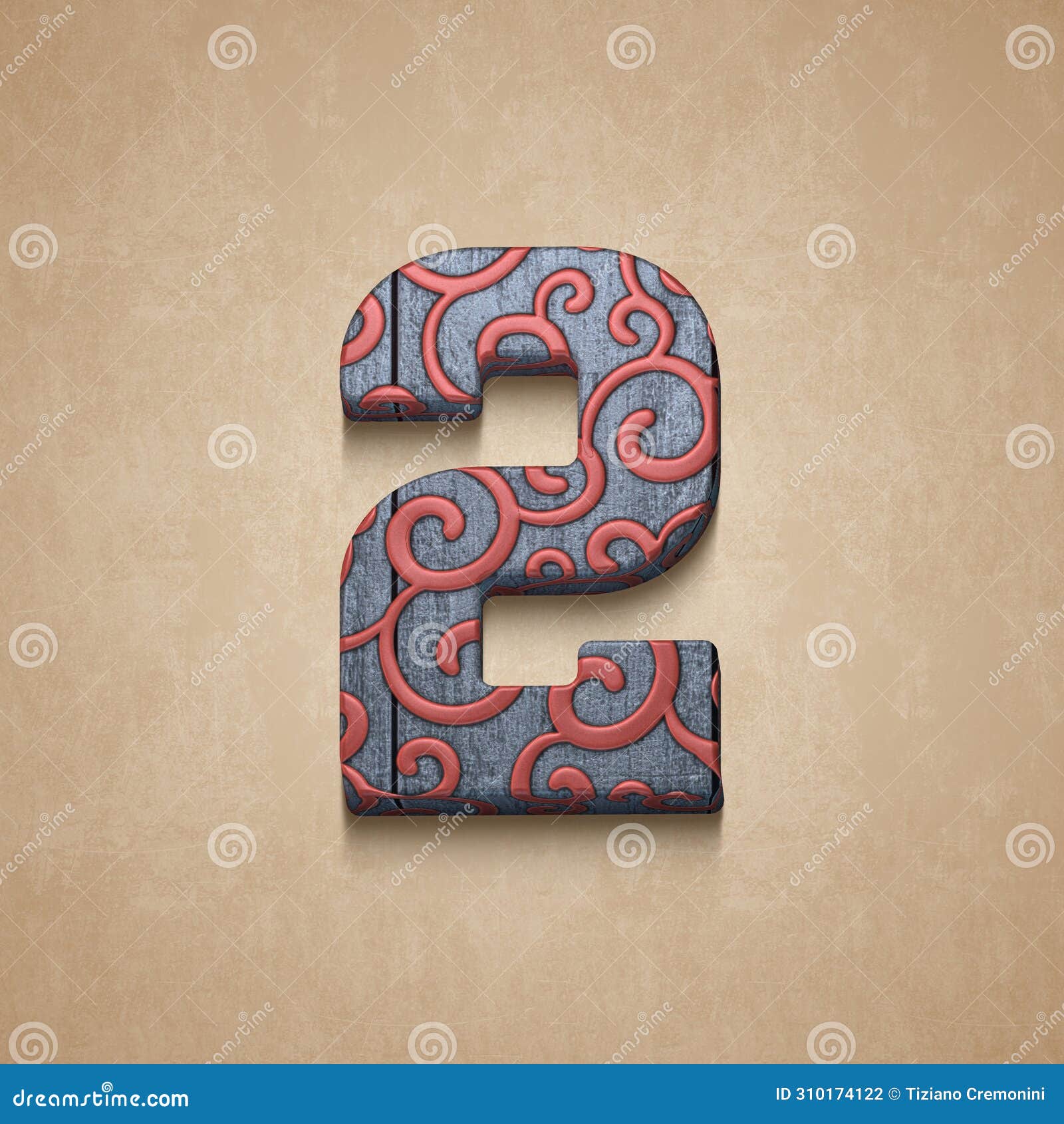 Decorated Numbers, See Also Corresponding ABC Set Vector Illustration ...