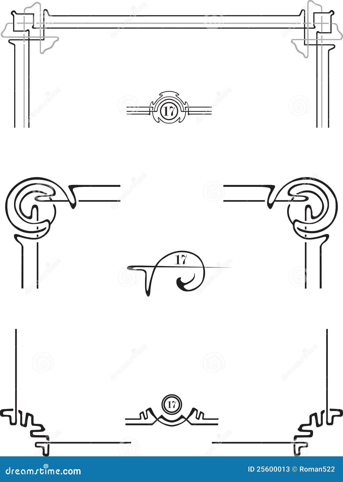 Set for the Decoration of the Page Stock Vector - Illustration of ...