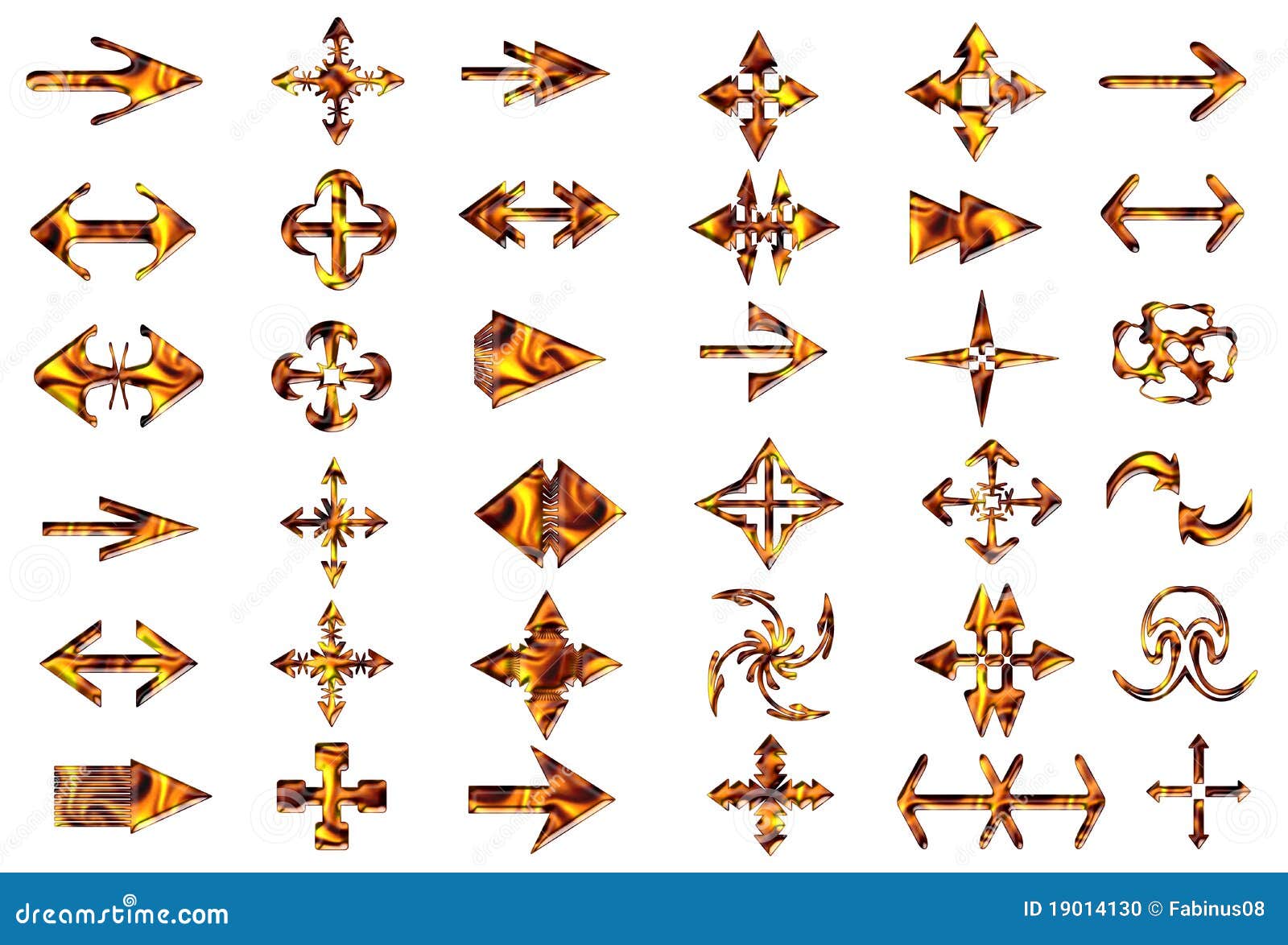 Set of decorative arrows stock illustration. Illustration of style ...