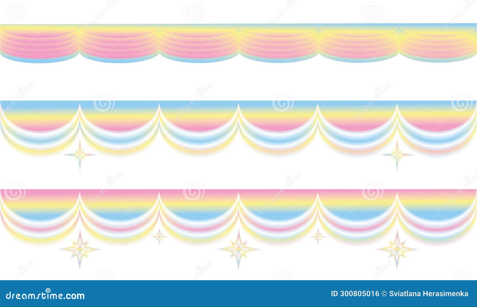 Set of Decorative Blurred Borders. Vector Illustration Stock ...
