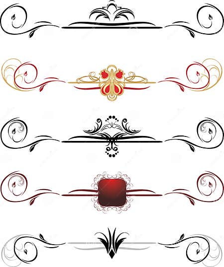 Set of decorative borders stock vector. Illustration of collection ...